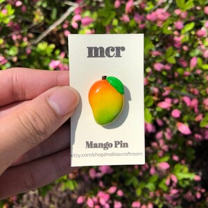 Mango Brooch Pin Tumblr Pin Polymer Clay Mango Pin - Etsy