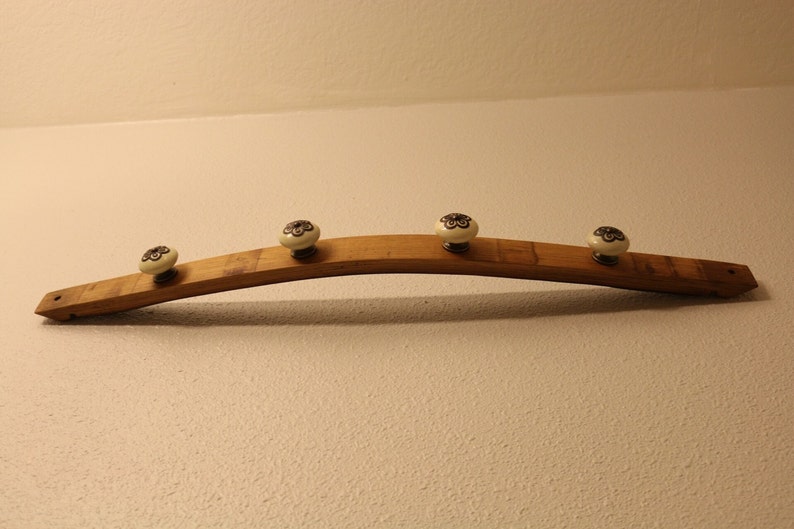 Wine stave coat rack | Etsy