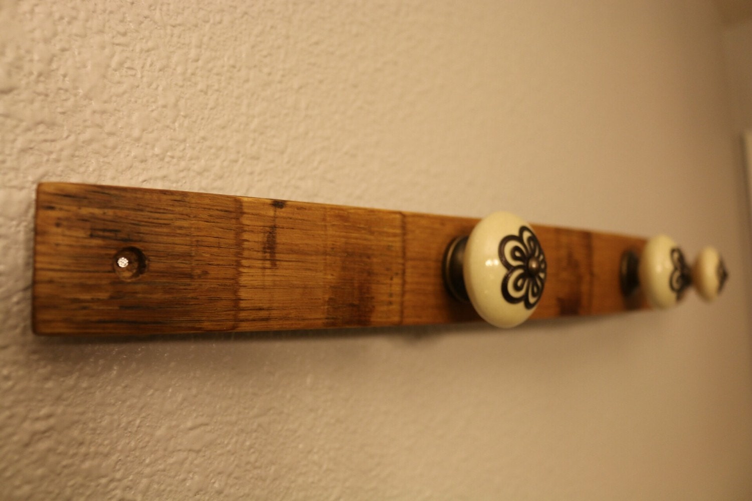 Wine stave coat rack | Etsy