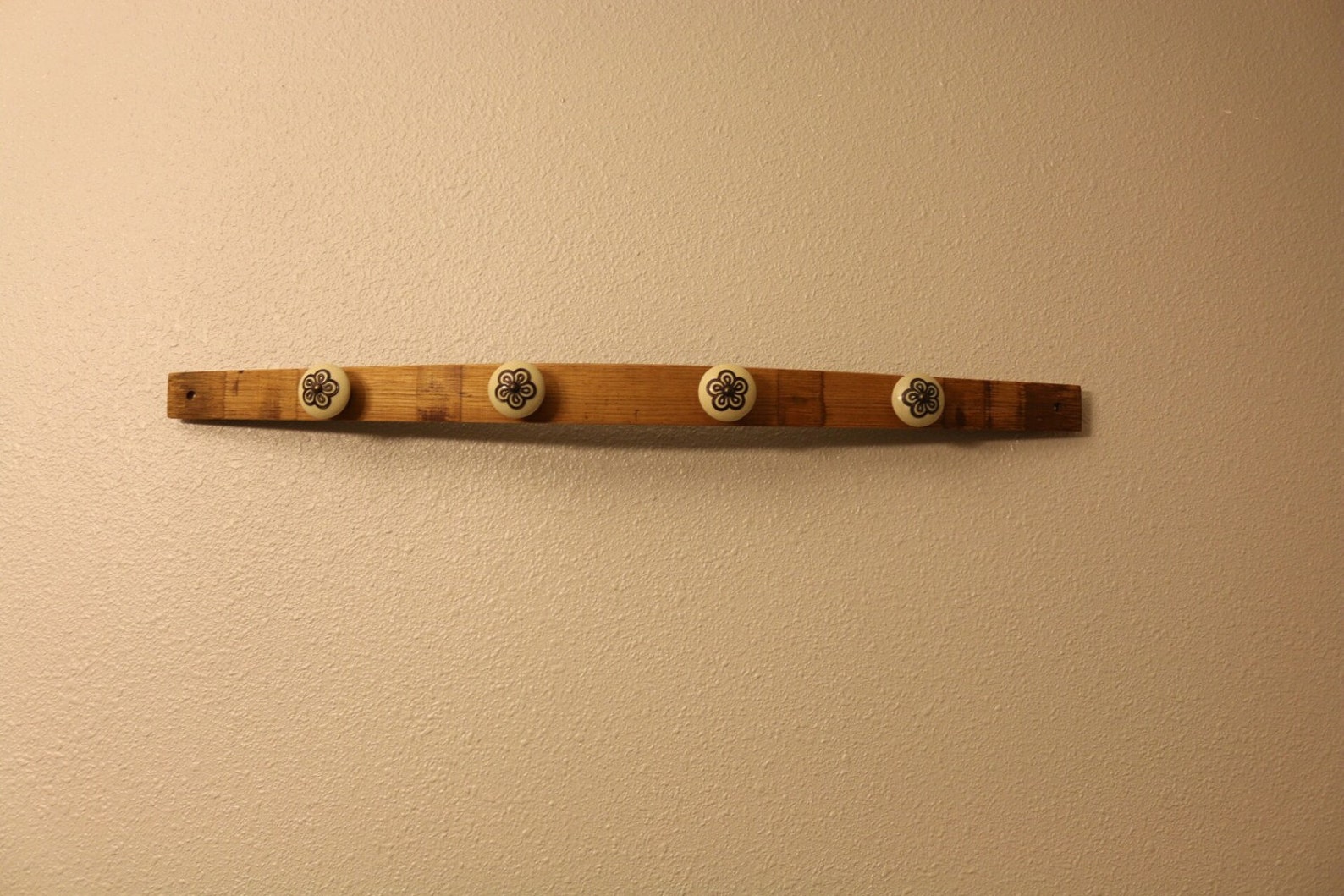 Wine stave coat rack | Etsy