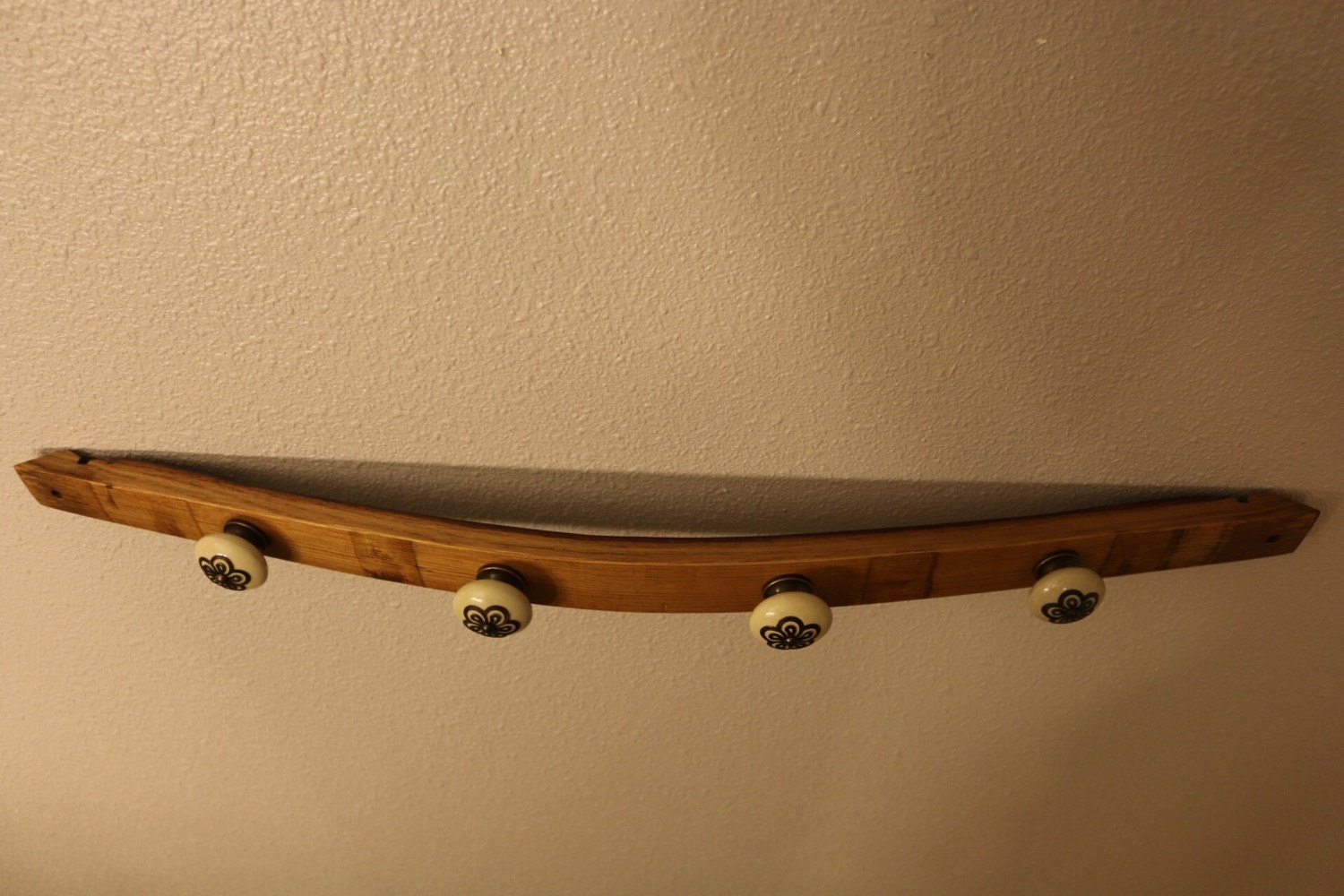 Wine stave coat rack | Etsy