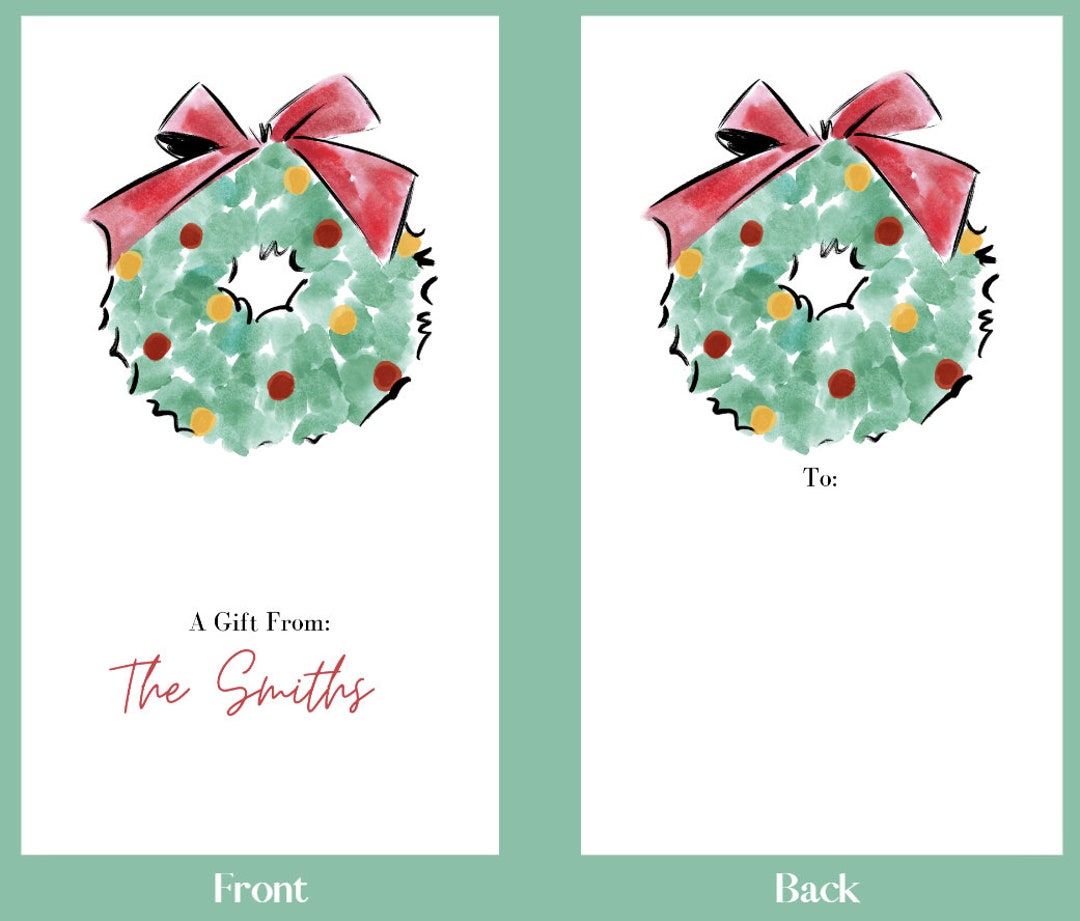 Wreath Gift Tags - Etsy