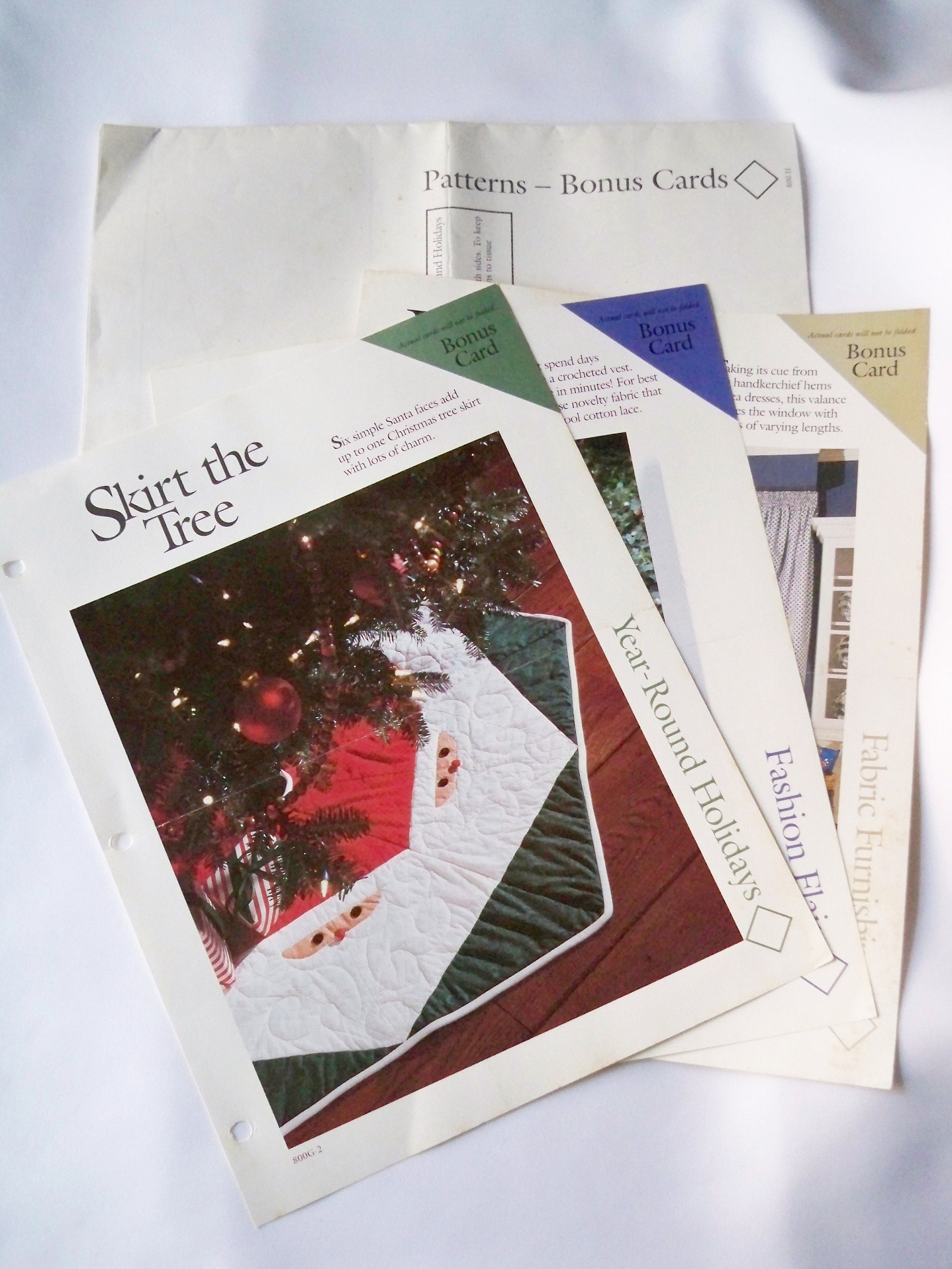 Set of Three Patterns, 3 Ring Binder Pages, Lacey Vest, Pointy Curtain ...