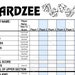 Yardzee Digital Score Card & Rules. Printable, Instant Download Digital ...