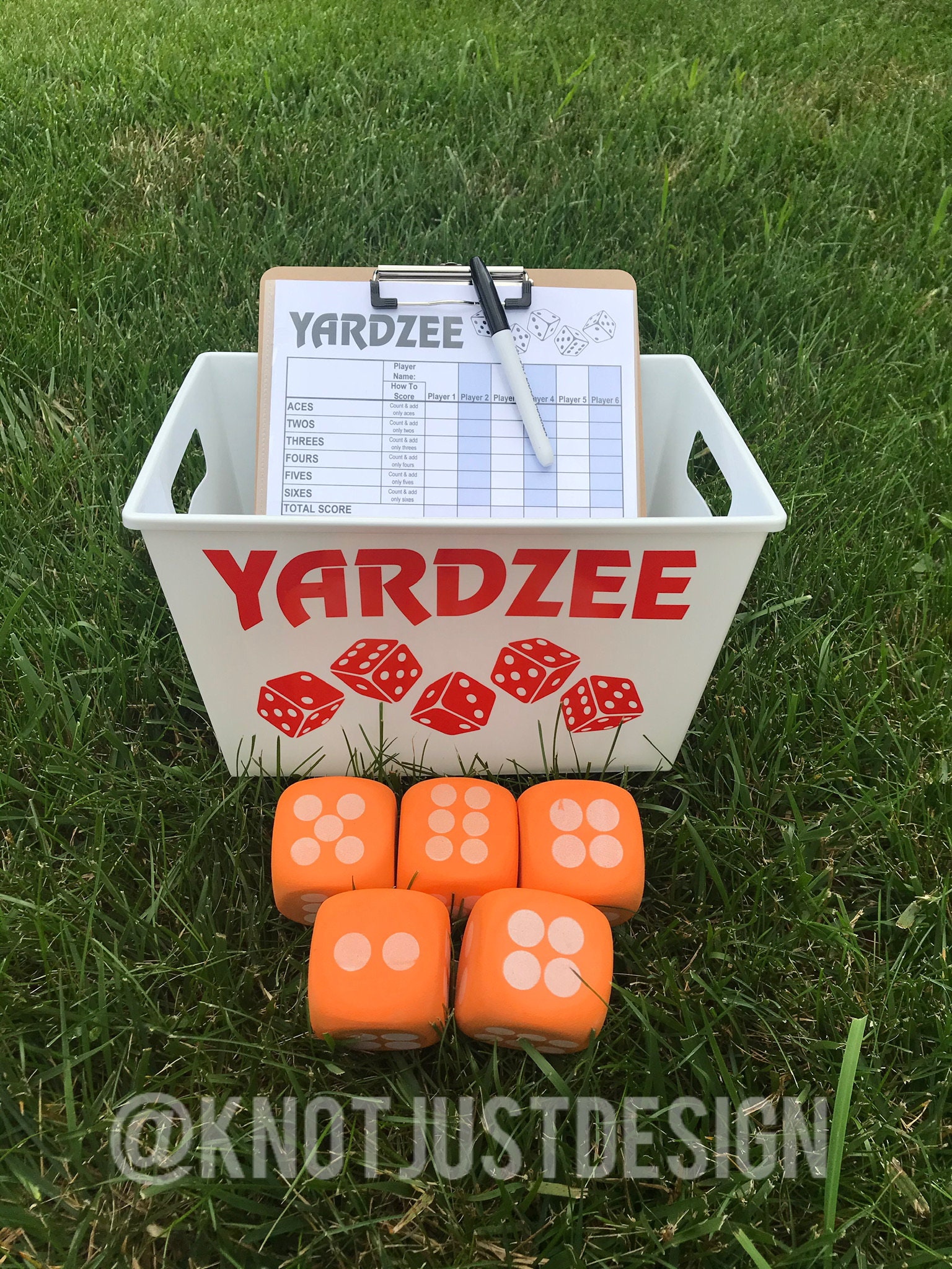 BUNDLE: Yardzee Digital Logo Score Card & Rules. Printable - Etsy