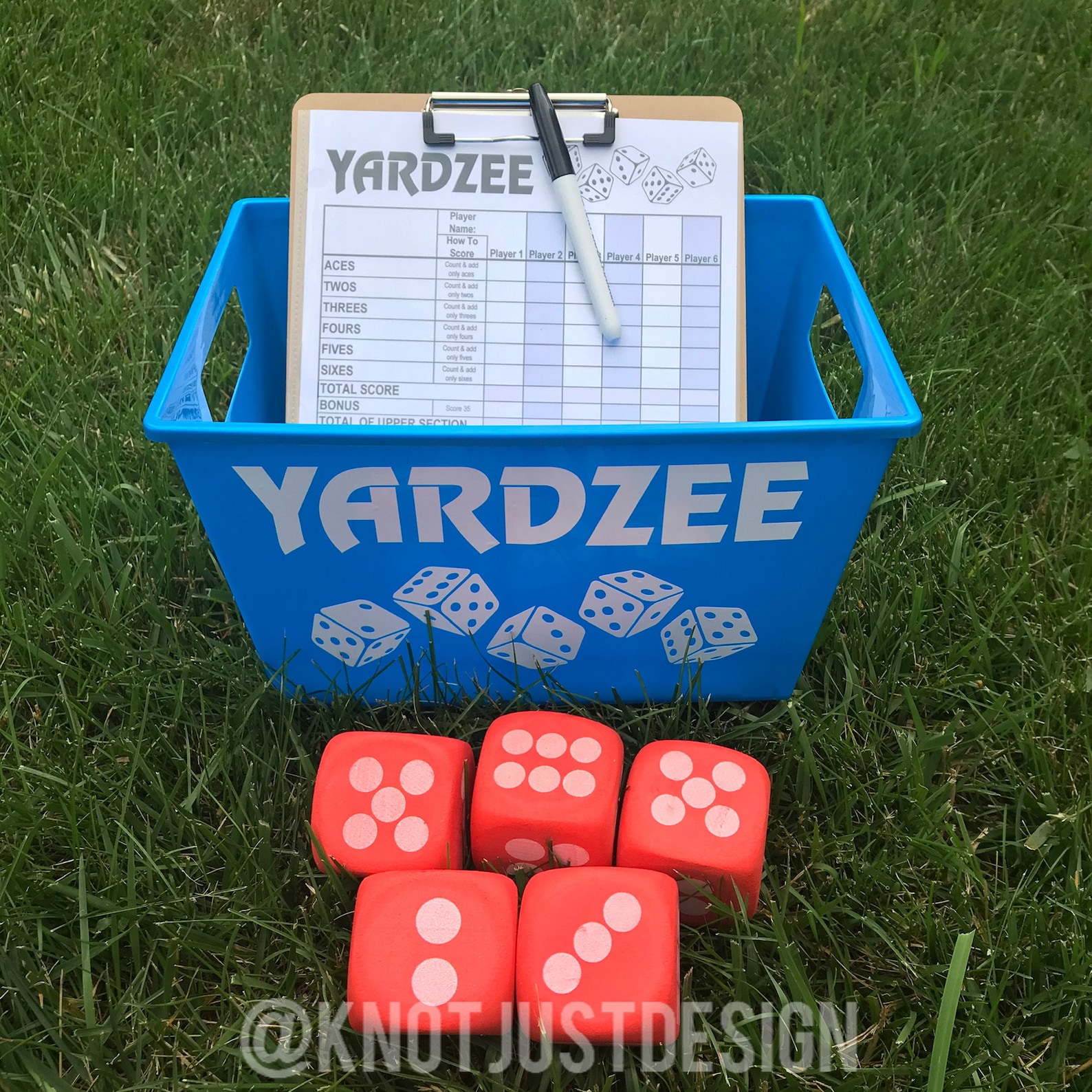 YARDZEE GAME KIT - Decal, Dice, Score Card W Instructions, Clipboard ...