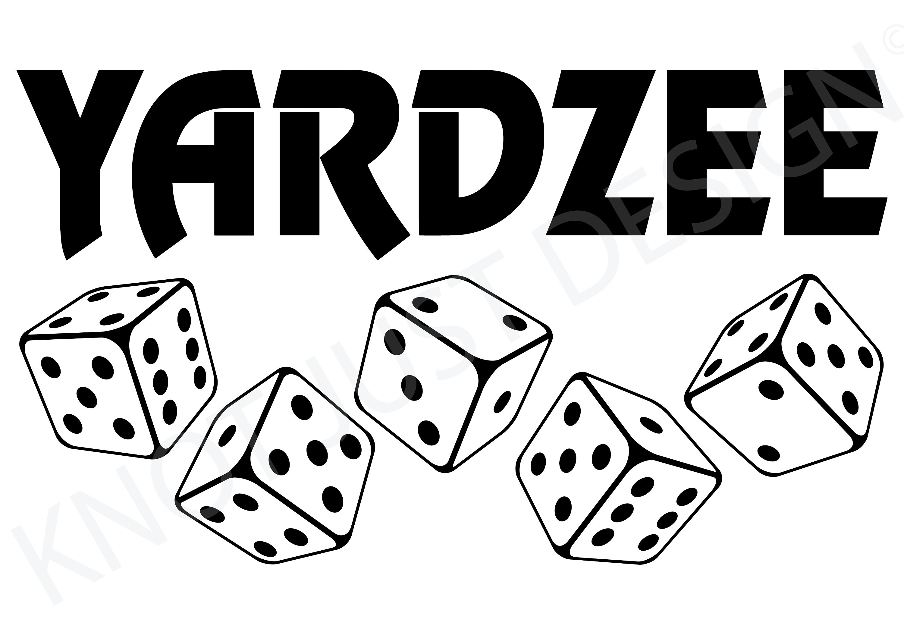 BUNDLE: Yardzee Digital Logo Score Card & Rules. Printable | Etsy