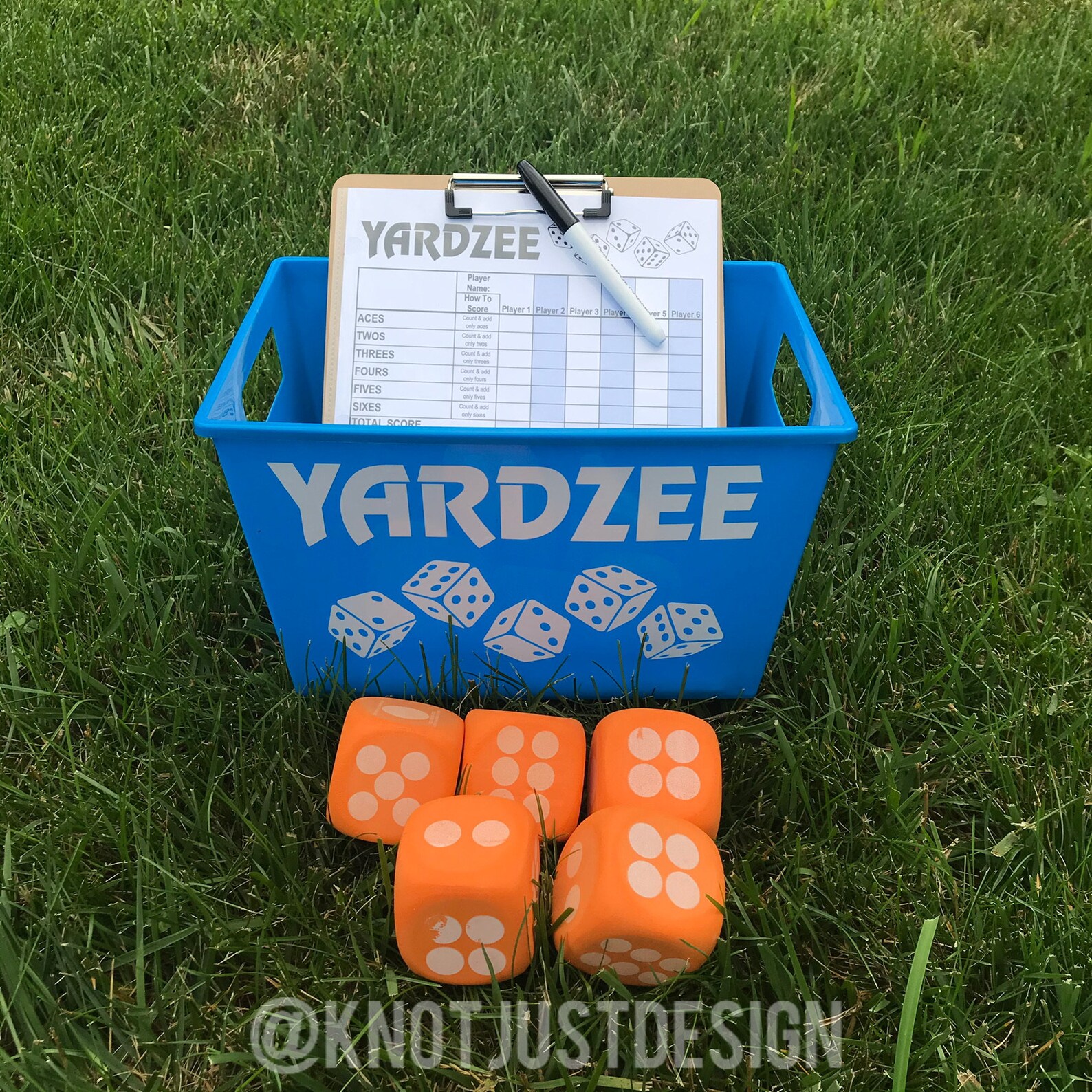 BUNDLE: Yardzee Digital Logo, Score Card & Rules. Printable, Instant ...