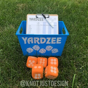 YARDZEE GAME KIT - Decal, Dice, Score Card W Instructions, Clipboard ...