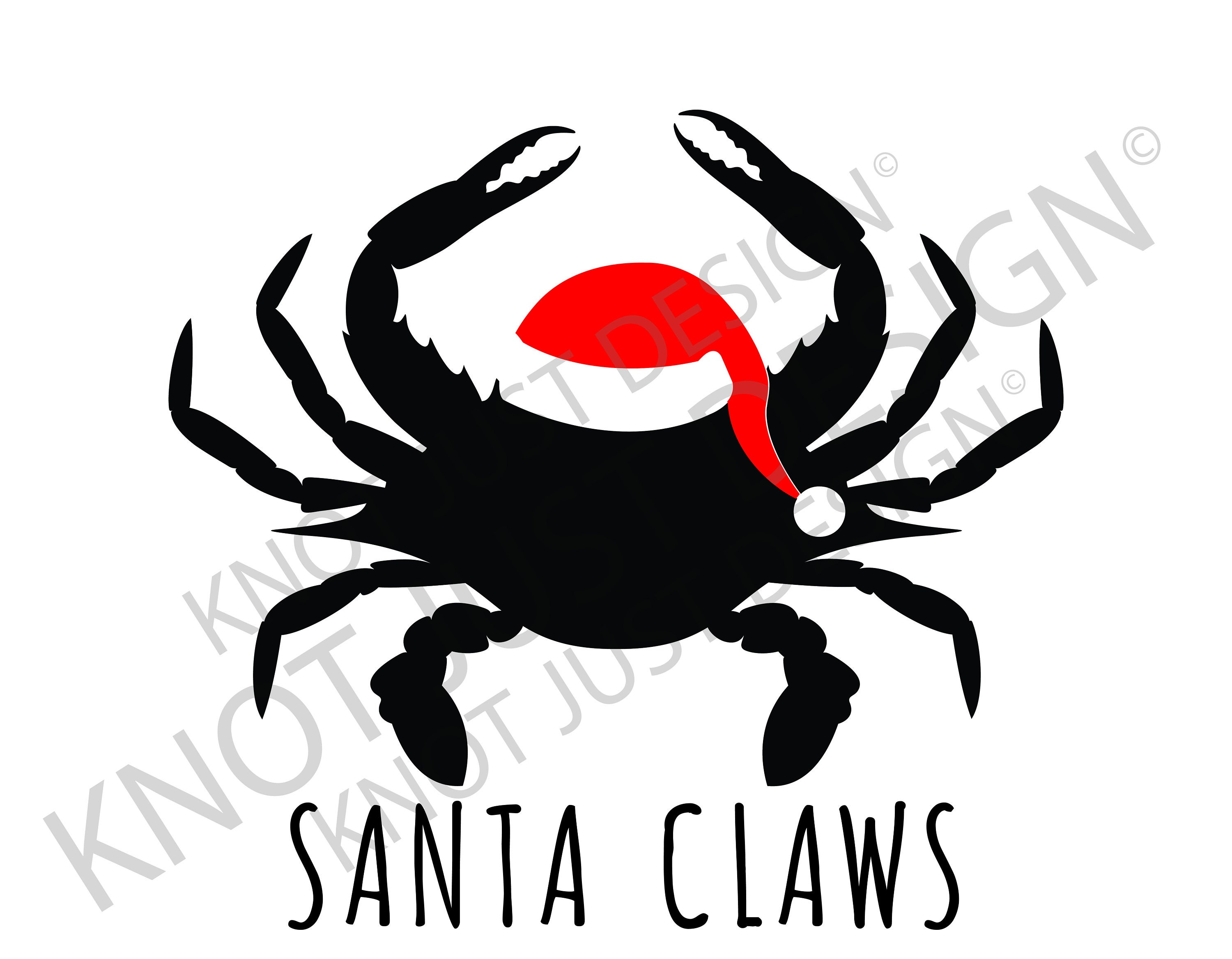 Santa Claws Maryland Crab Digital File Great for - Etsy