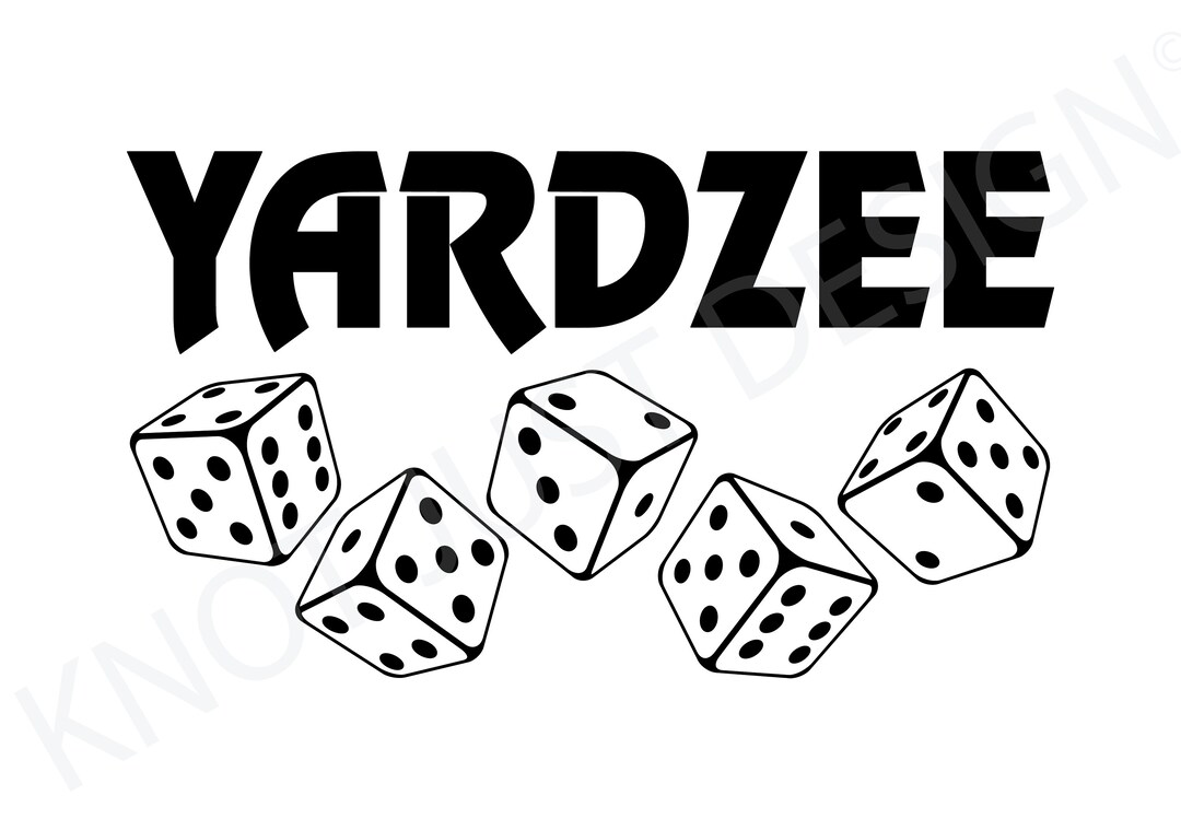 Yardzee Decal With Dice - Vinyl Decal - Select Color and Size - Free ...