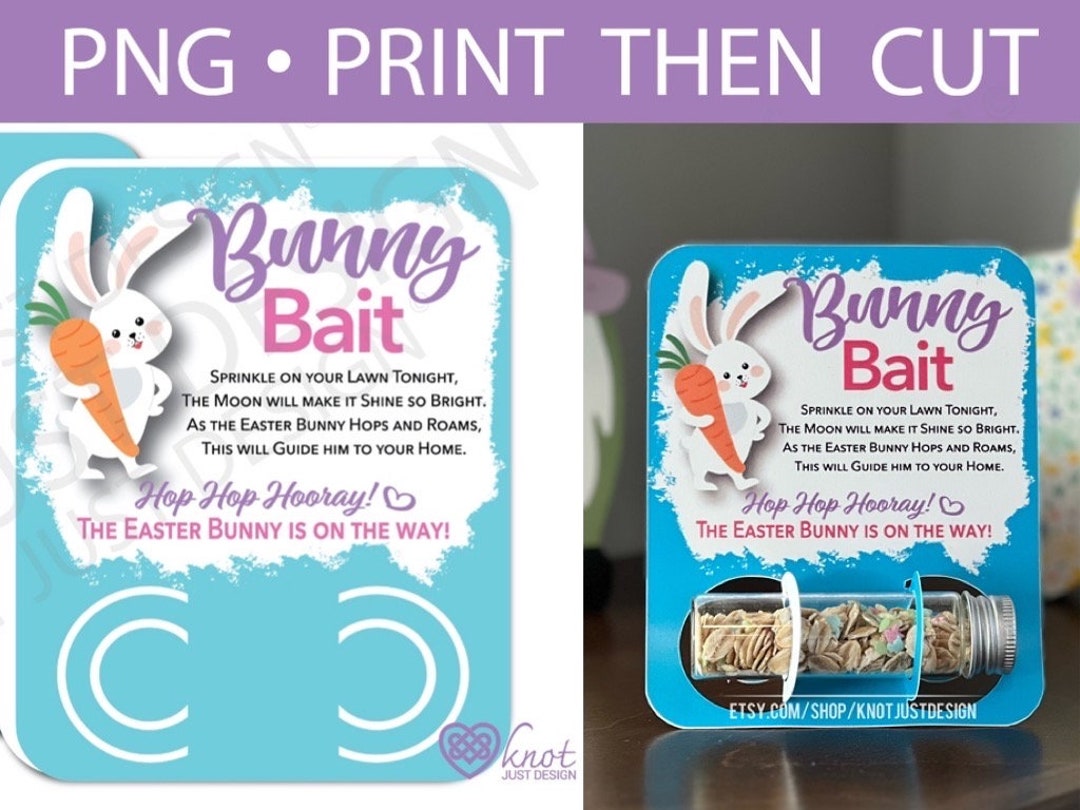 Bunny Bait Card PNG Downloadable Printable File Easter Bunny Food ...