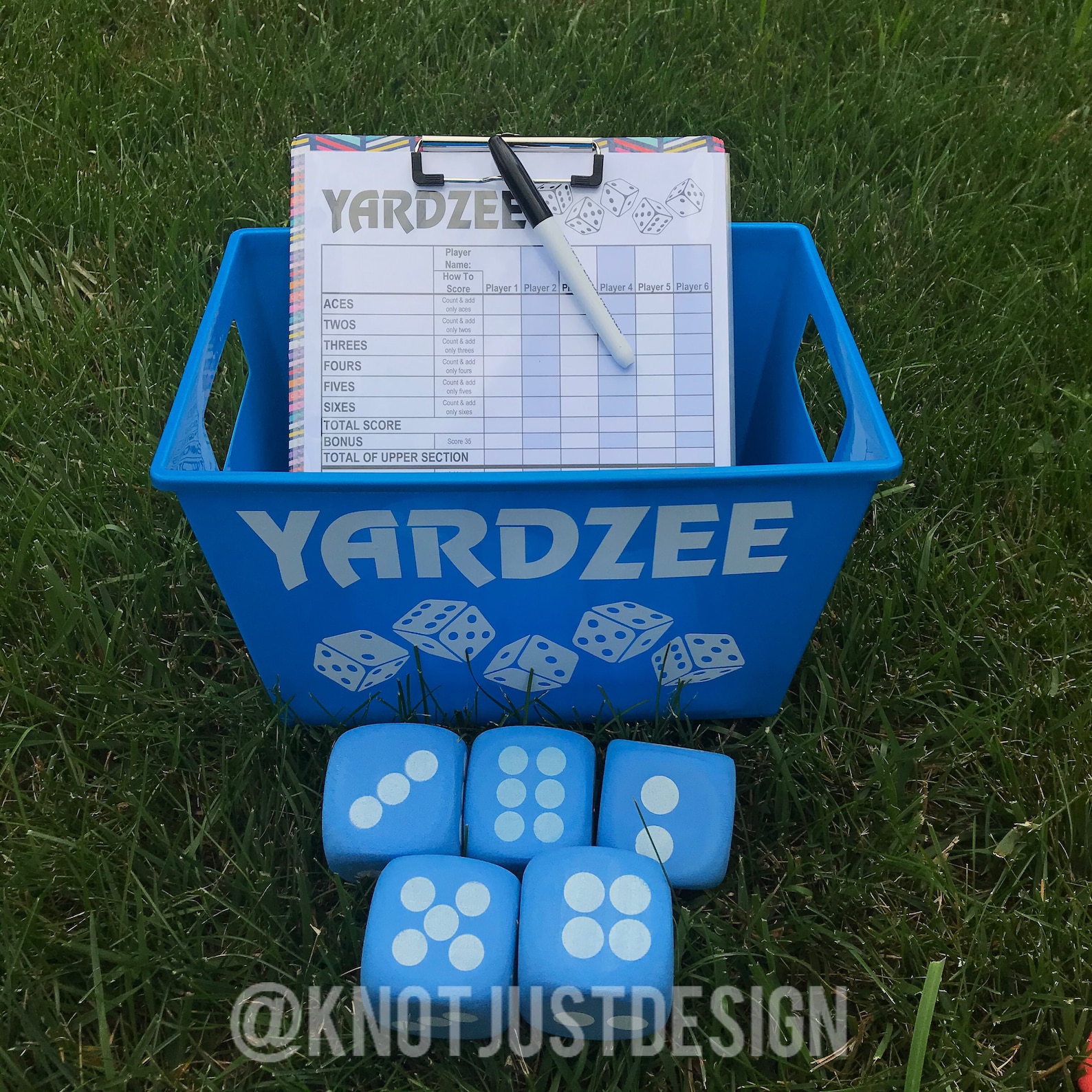 YARDZEE GAME KIT - Decal, Dice, Score Card W Instructions, Clipboard ...
