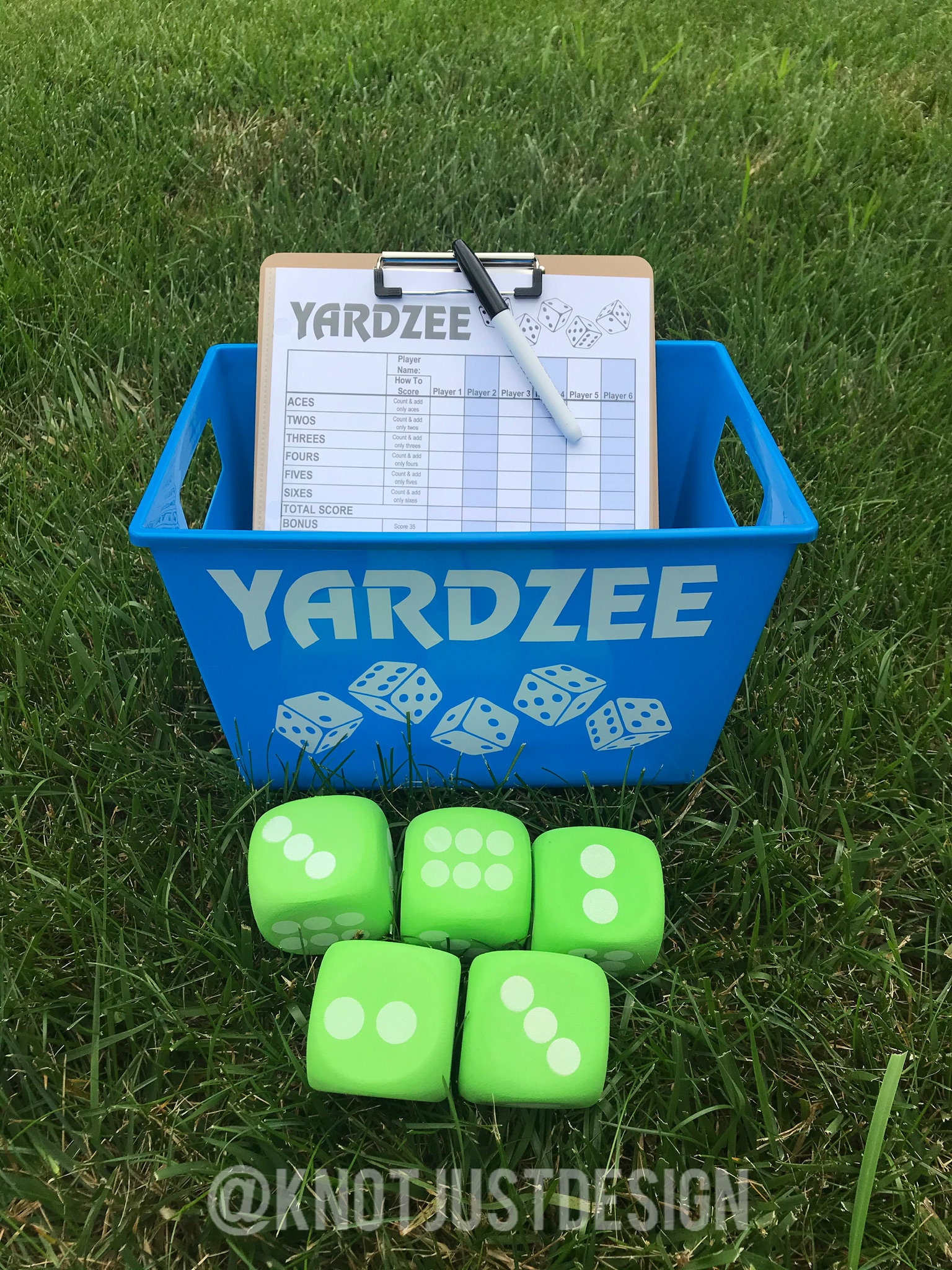 BUNDLE: Yardzee Digital Logo Score Card & Rules. Printable - Etsy