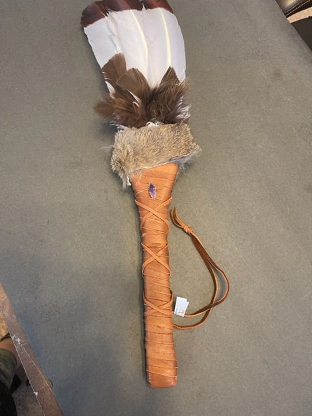 Smudge Fan With AMETHYST POINT Hand Made in the USA, Amethyst, Smudging ...