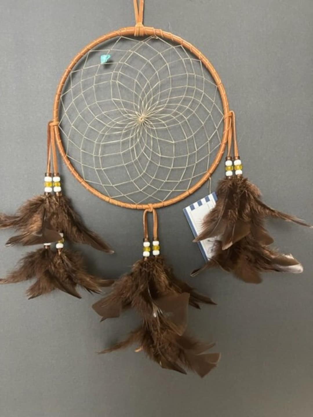 NATIVE TRIBE, Traditional Dream Catcher With Brown Feathers, Native ...
