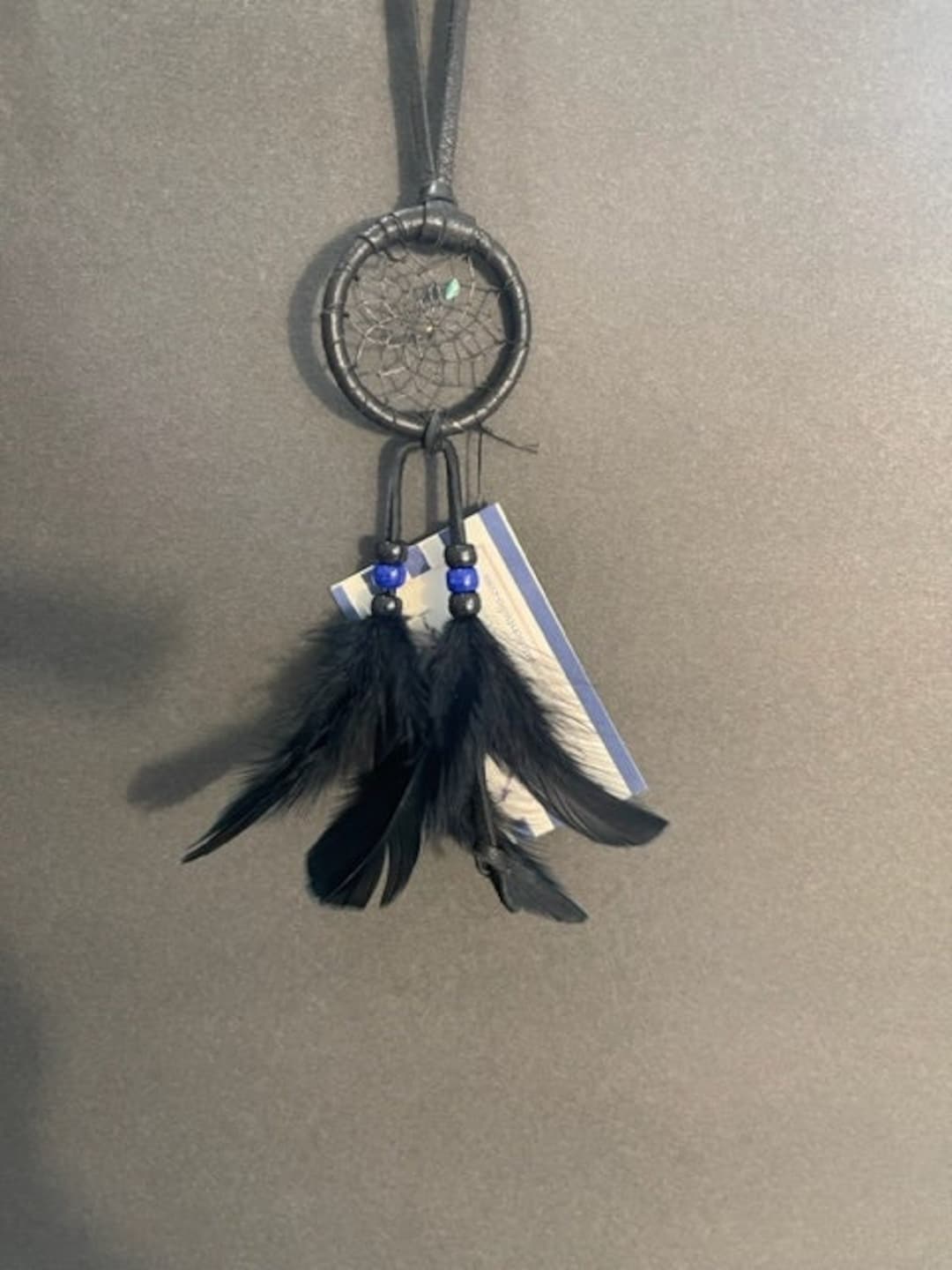 Summer Night Small Black Dream Catcher: Turquoise, Leather, Turkey ...
