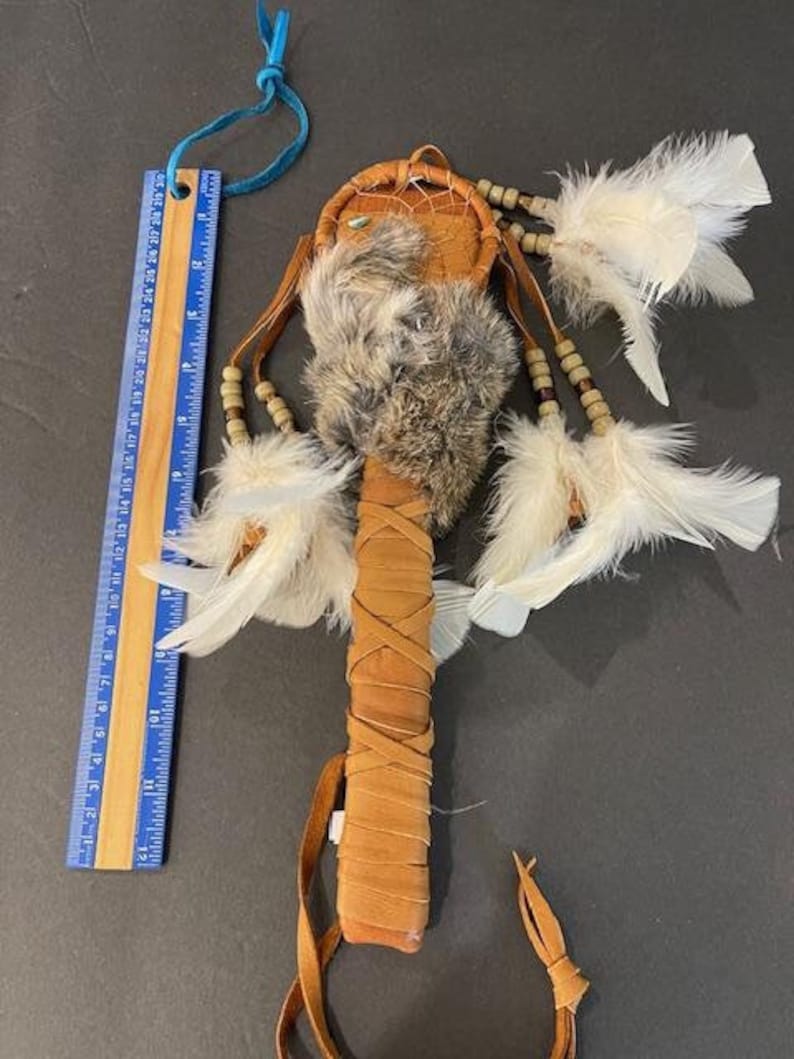 Native American Talking Stick With Dream Catchers, Turkey Plume ...