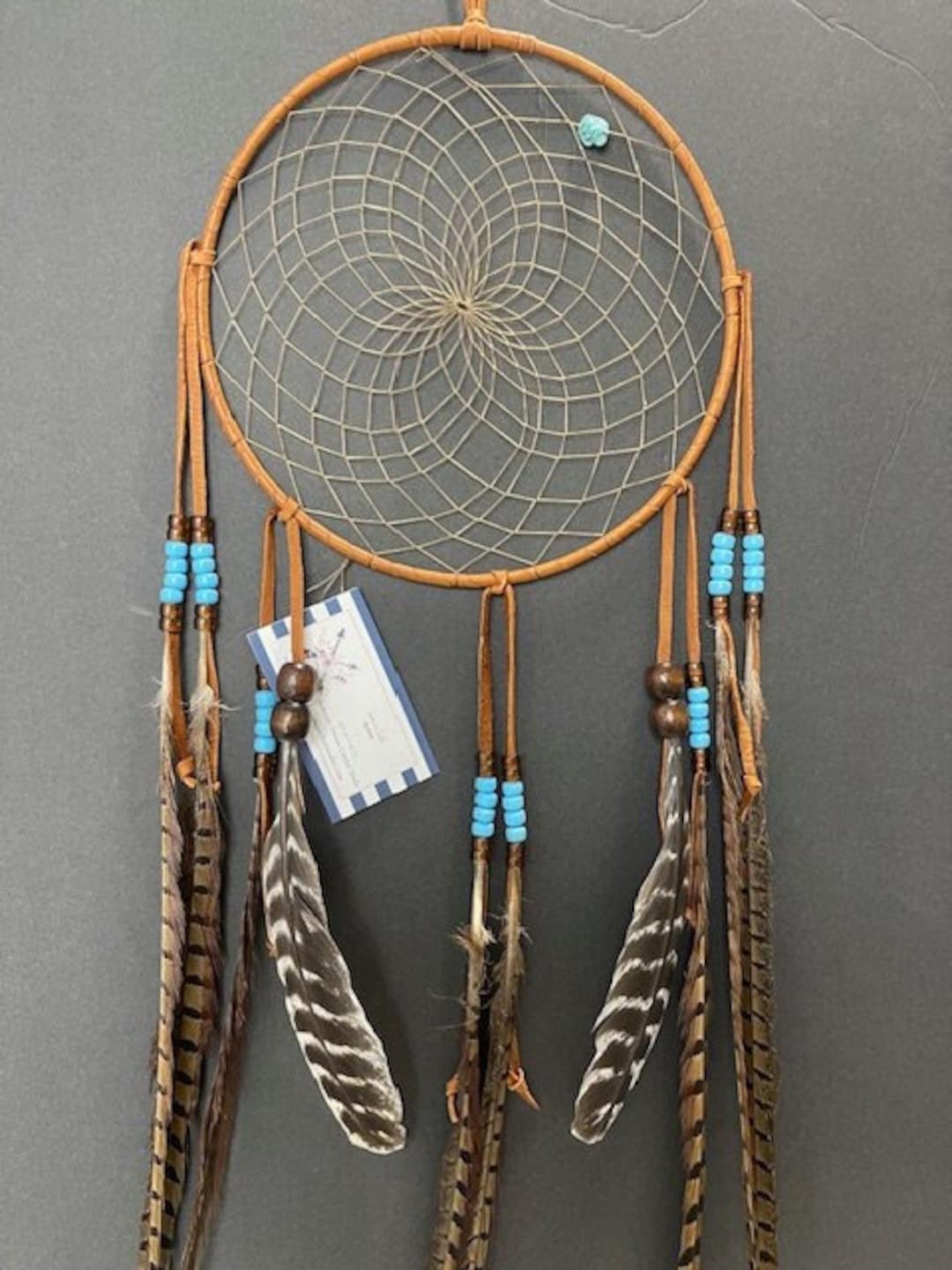 THE GATHERING Dream Catcher With Natural Feathers, Native American ...