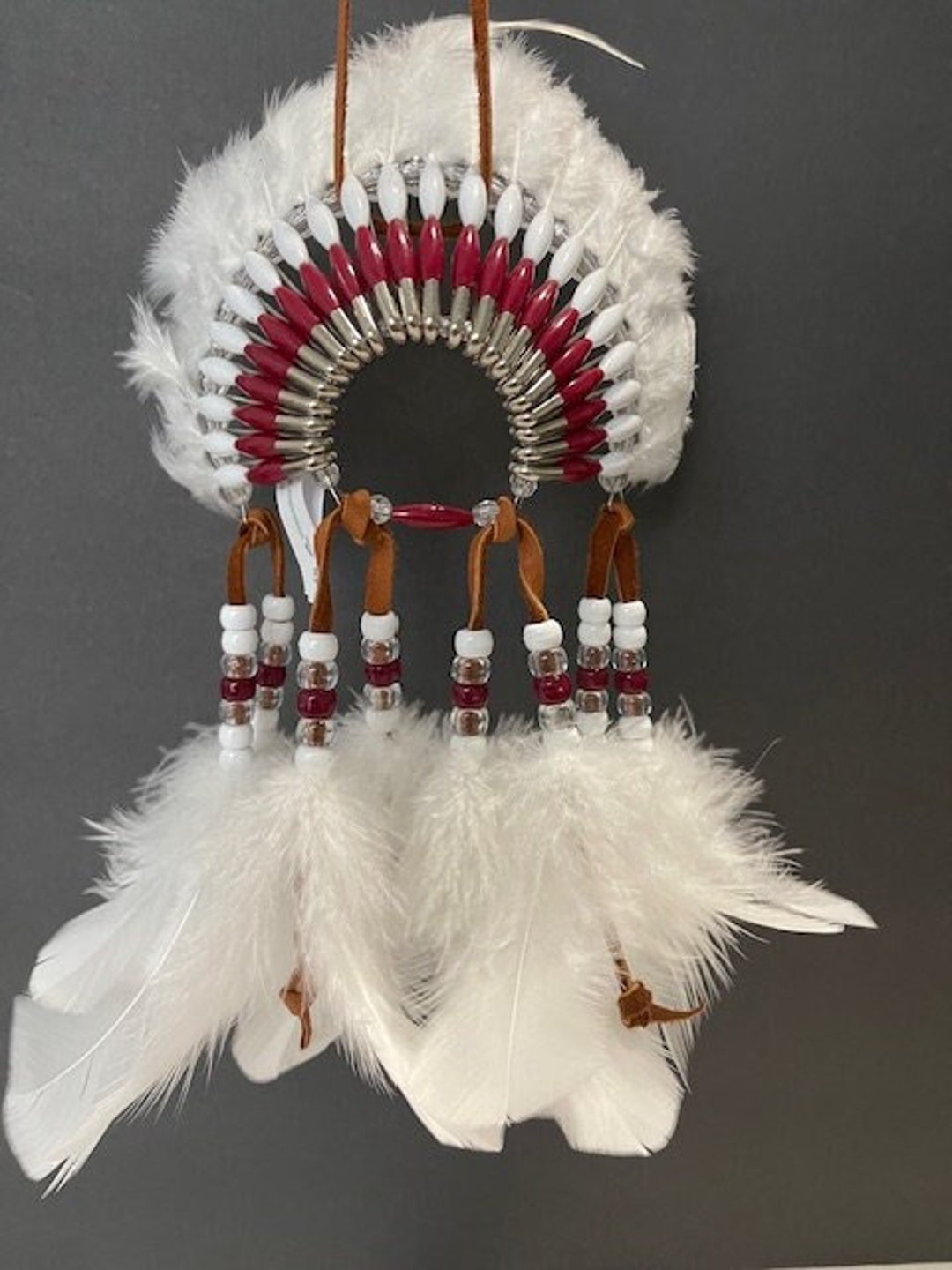 GHOST DANCER Mini Head Dress Hand Made in the USA of Cherokee Heritage ...