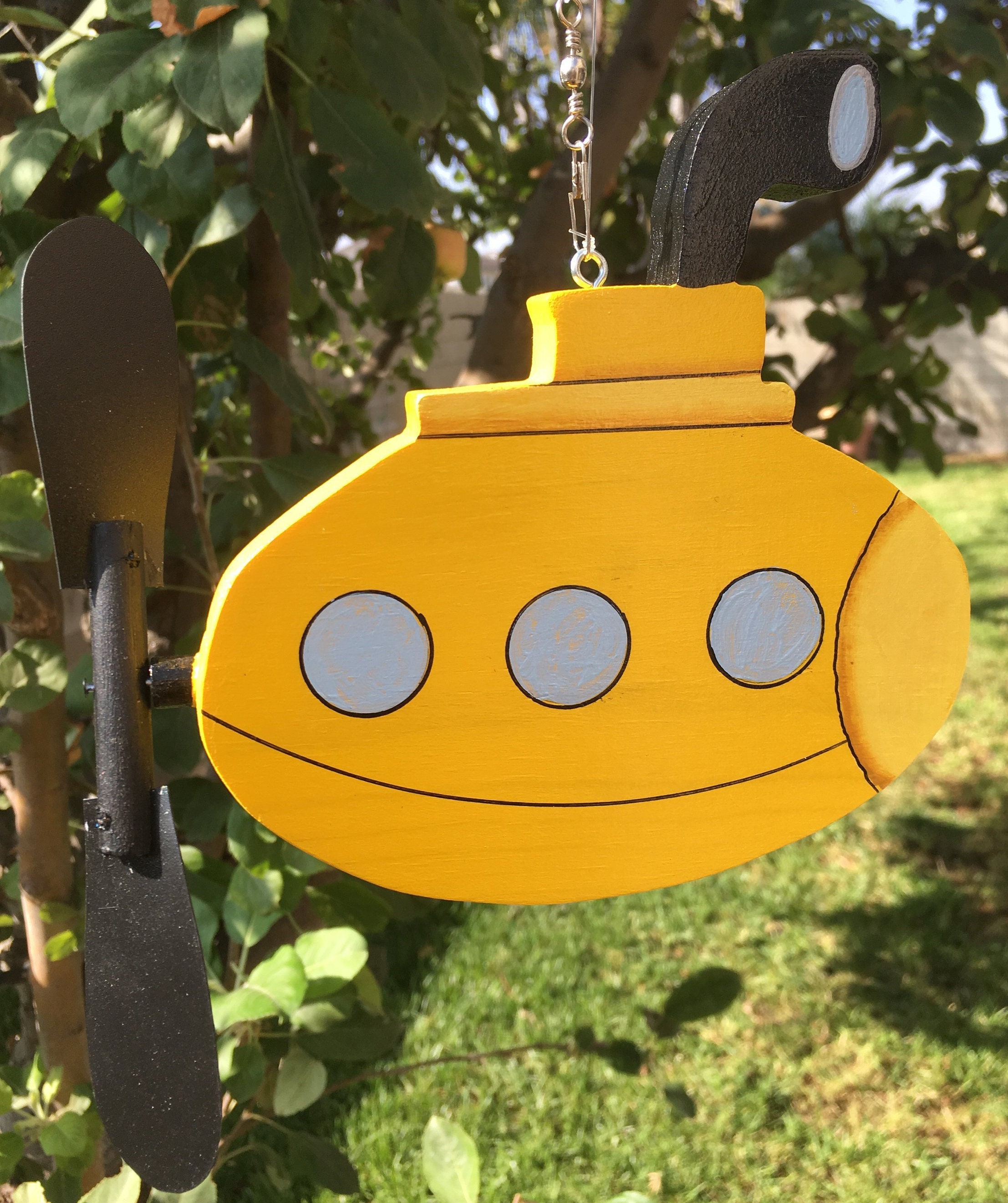 Yellow Submarine Whirlygig Whirligigs Wind Spinners Whirligig Etsy
