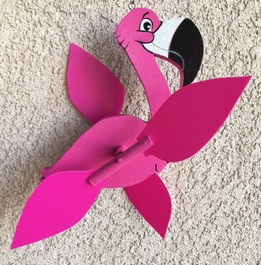 Flo the Flamingo Whirlygig, Whirligigs Wind Spinners, Whirligig - Etsy