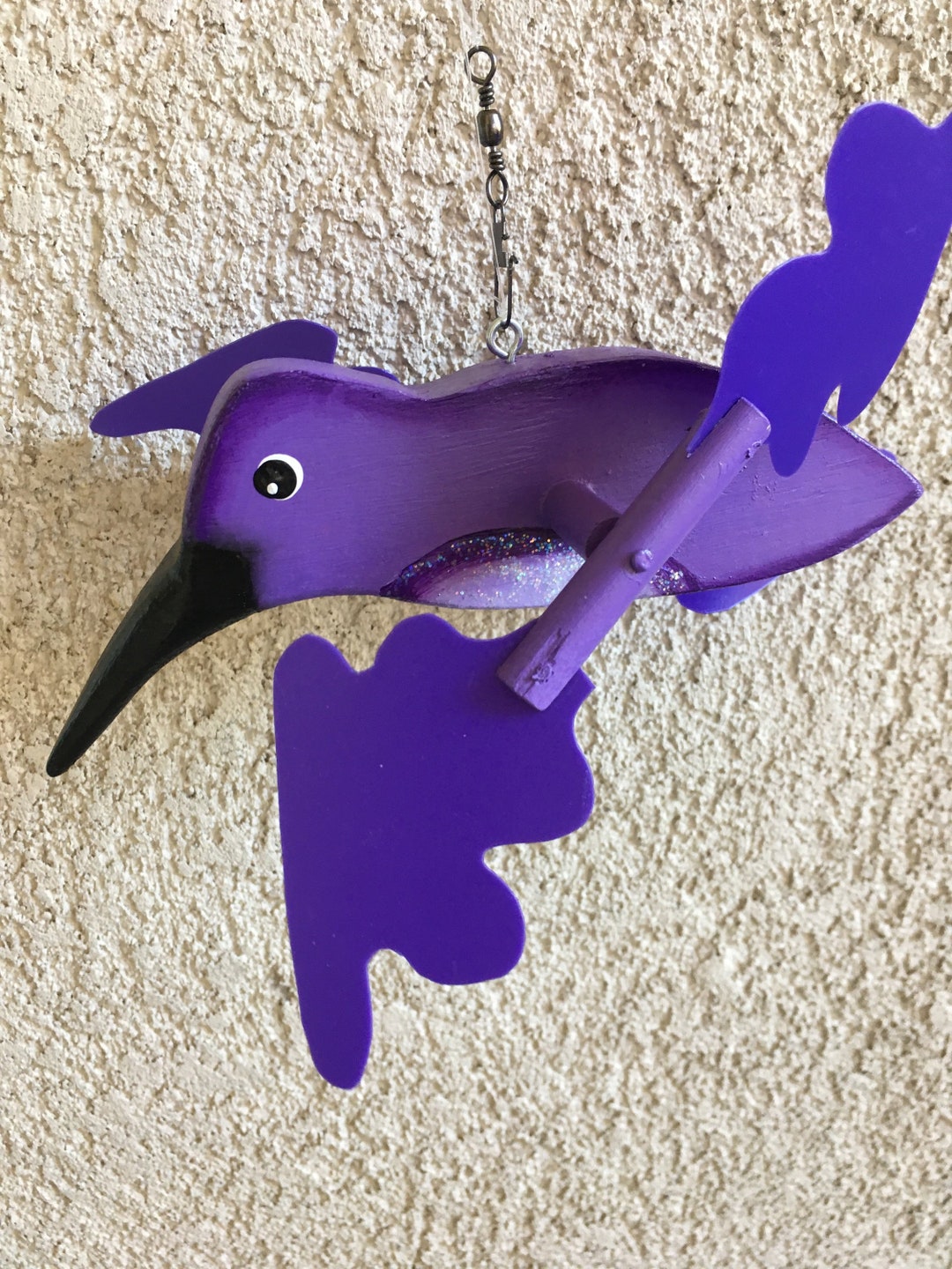 Purple Hummingbird Whirlygig, Whirligig Wind Spinners, Whirligig - Etsy