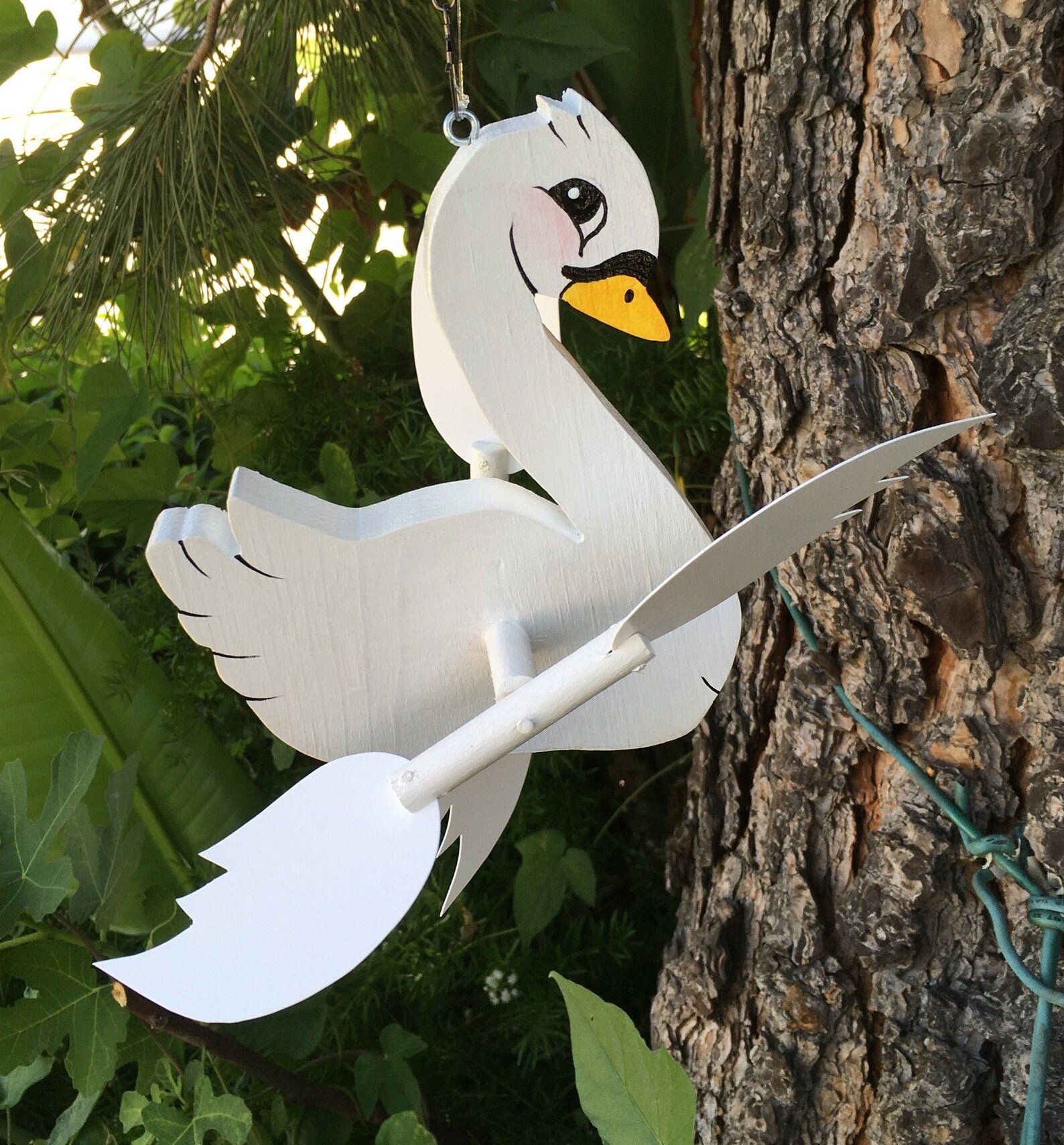 Dawn the Swan Whirlygig, Whirligigs Wind Spinners, Whirligig - Etsy