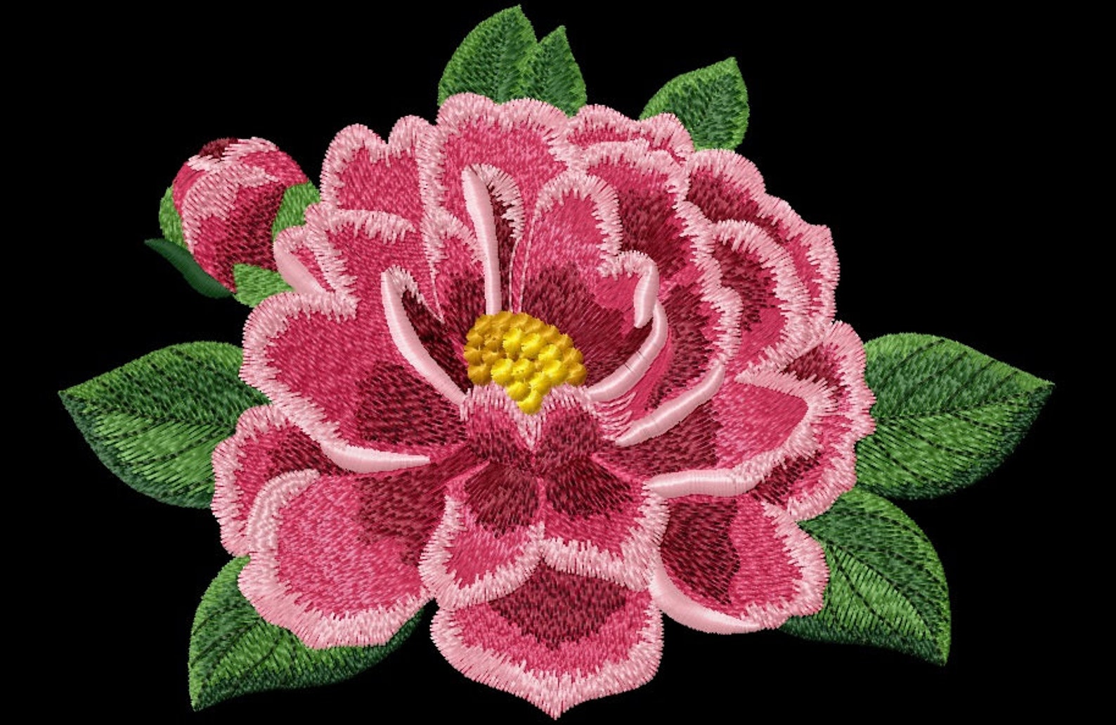 Flower Machine Embroidery Design Peony Set Floral Pattern | Etsy