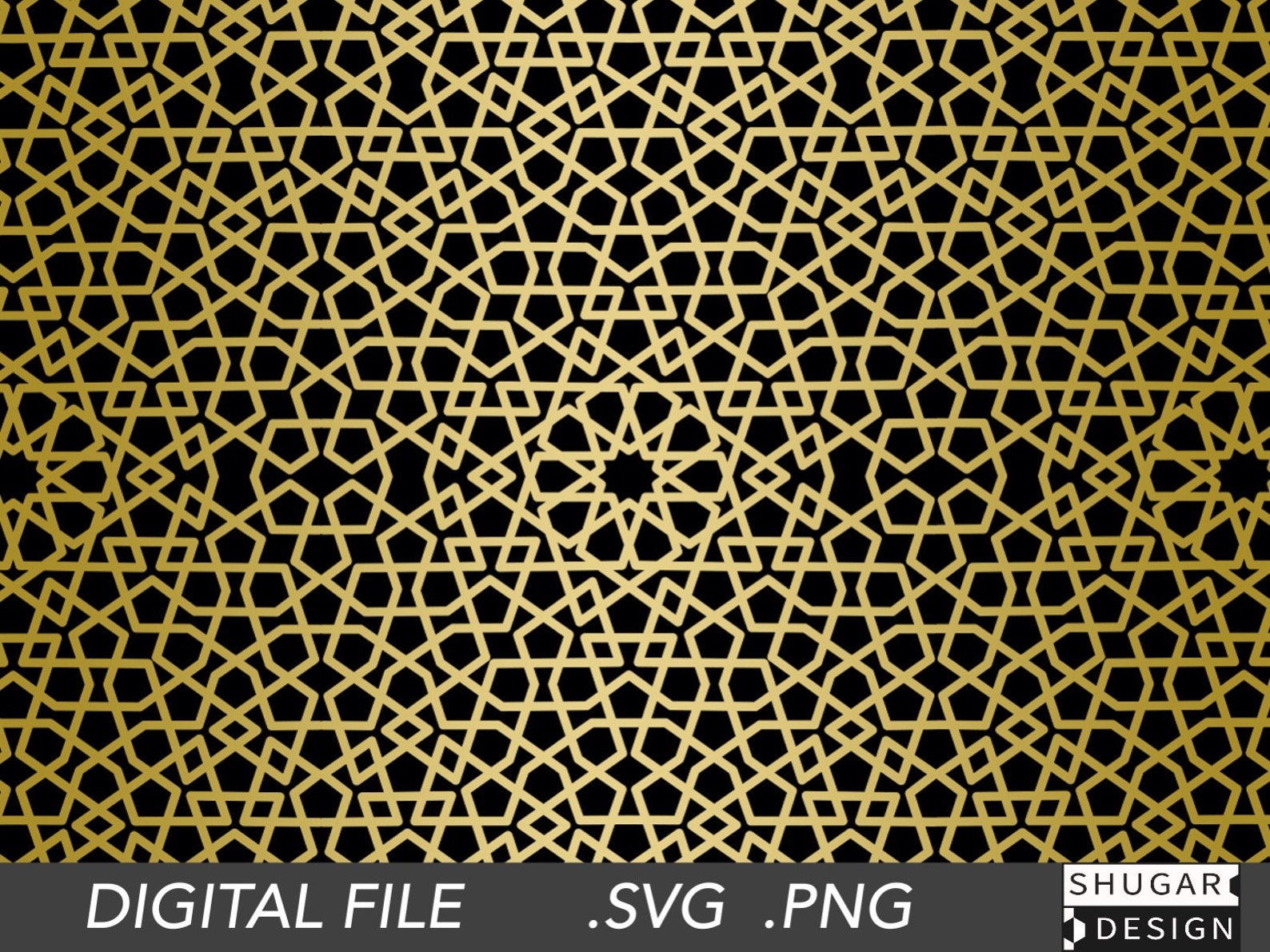 SVG Vector - Seamless Grid, Pentagon and Dodecagon Pattern, Islamic ...
