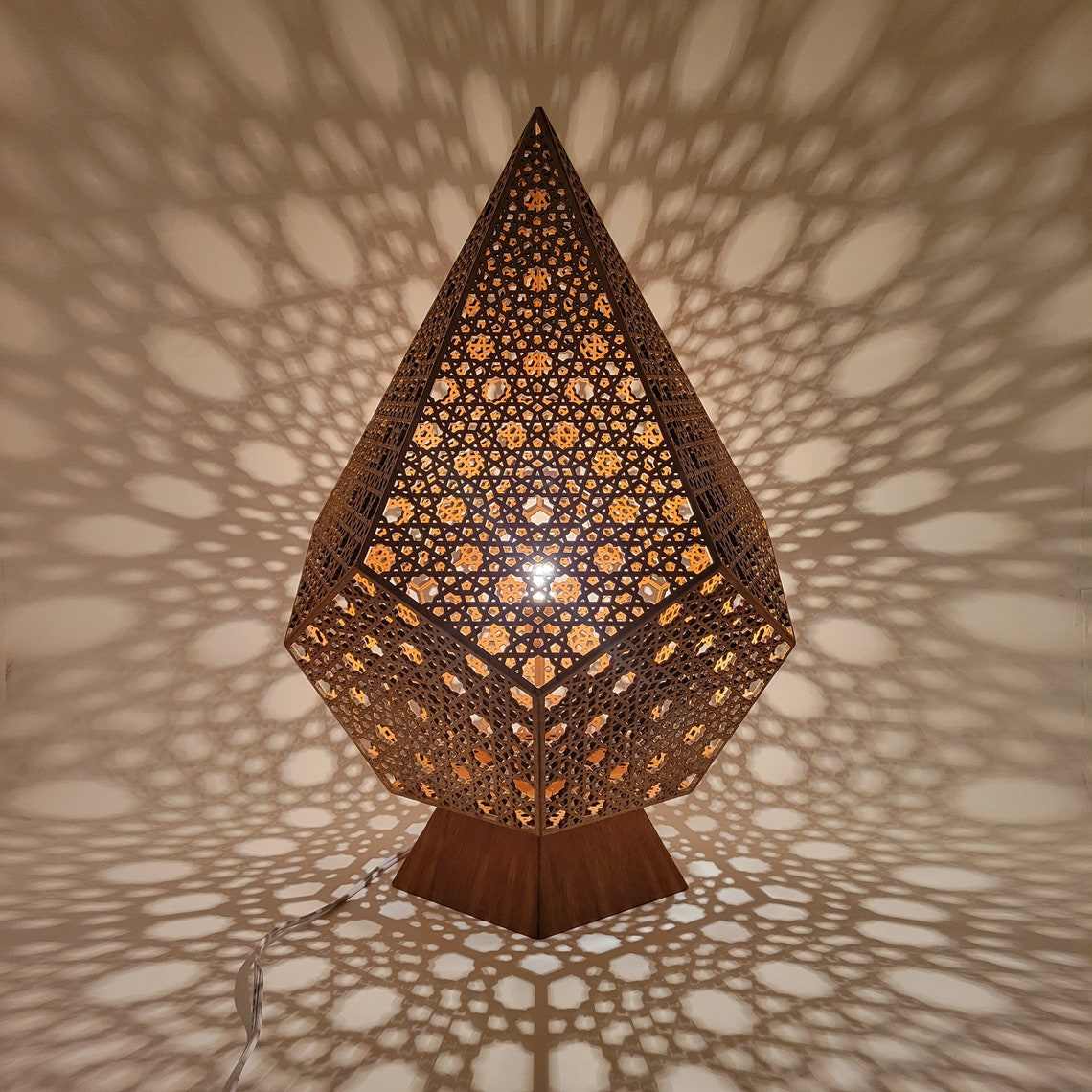 Shadow Lamp: Large Dodecahedron Girih Geometry - Etsy