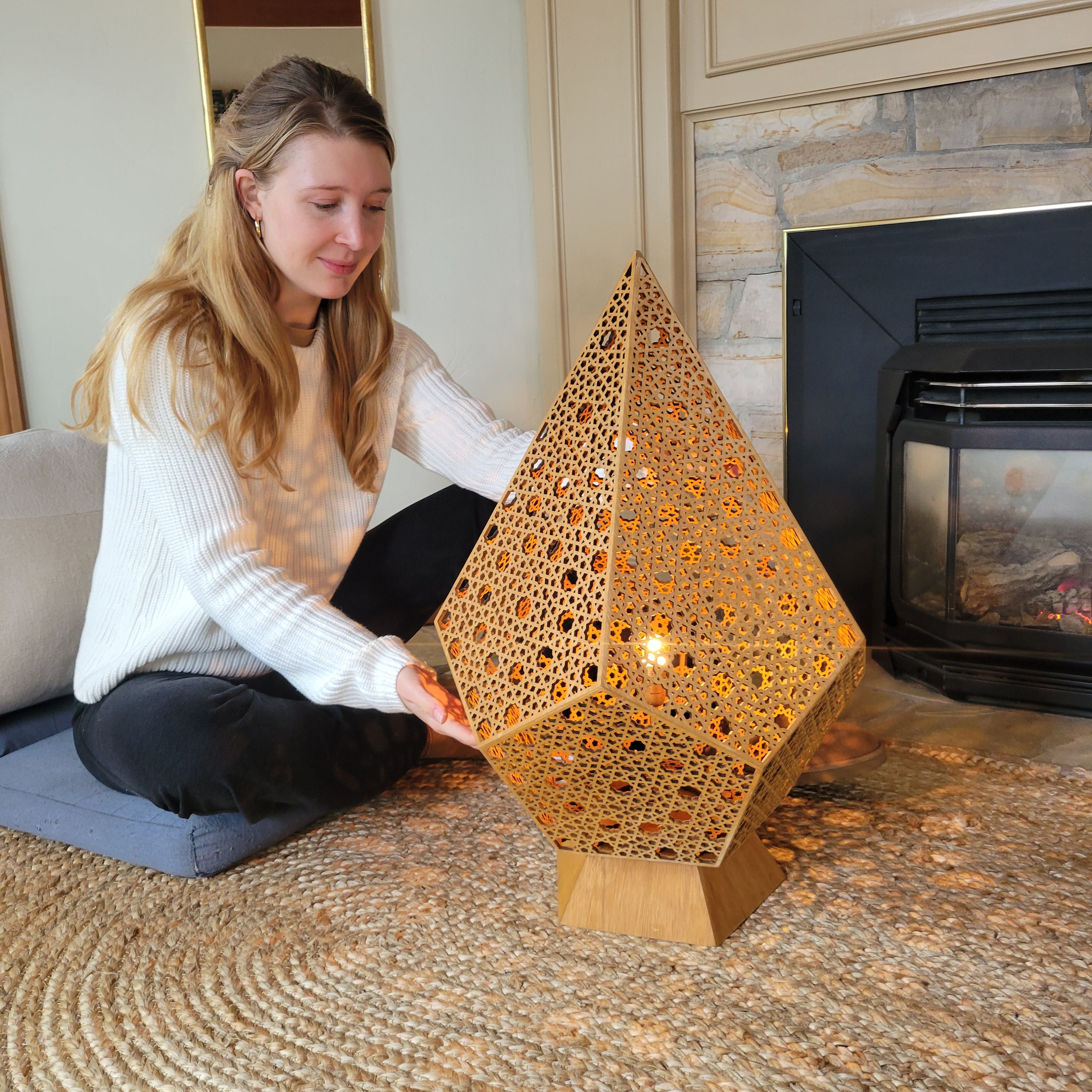 Shadow Lamp: Large Dodecahedron Girih Geometry - Etsy