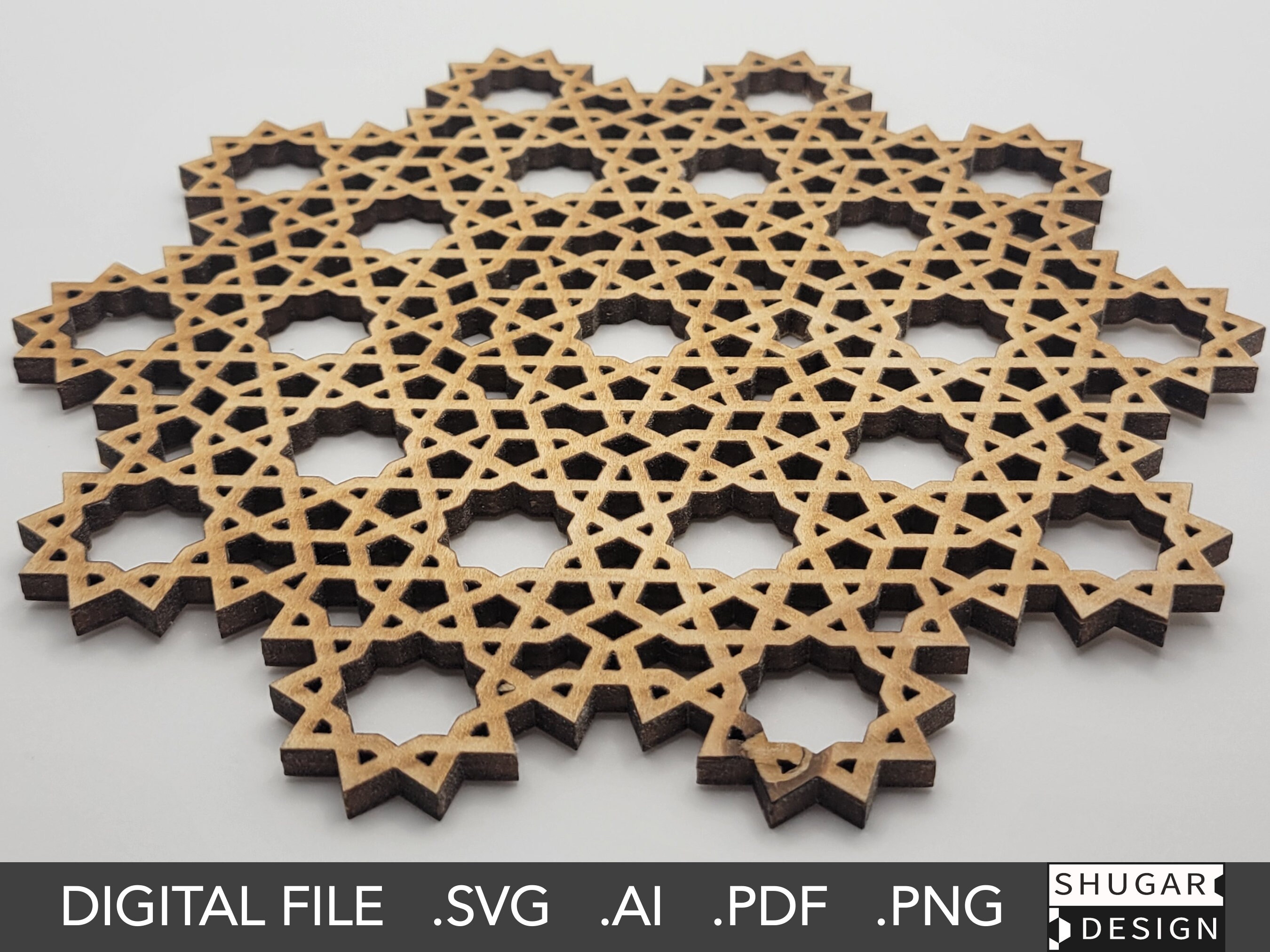 Vector Art - Islamic Girih 10-fold Star Bundle, Sacred Geometry SVG ...