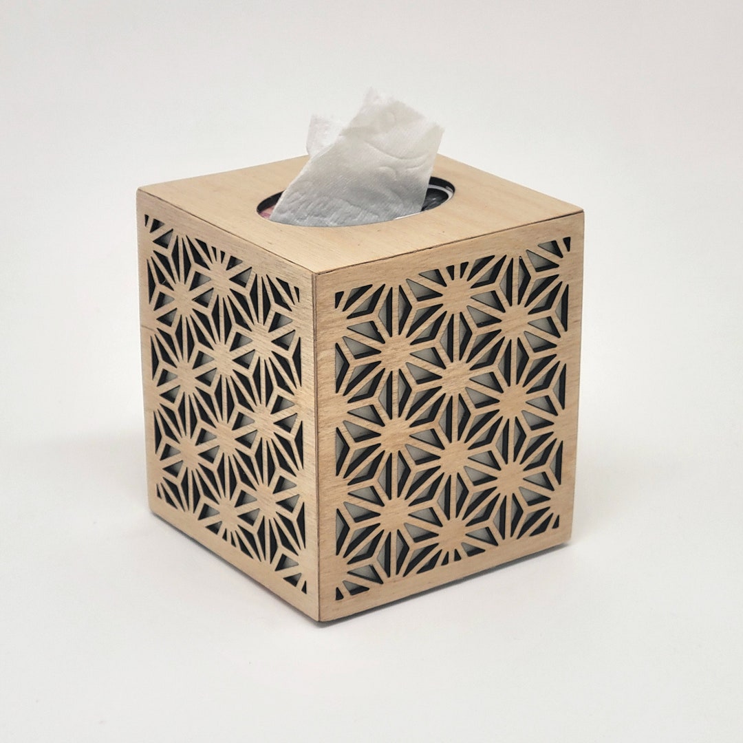 Geometric Tissue Box Cover Japanese Shoji Screen and Asanoha Pattern - Etsy