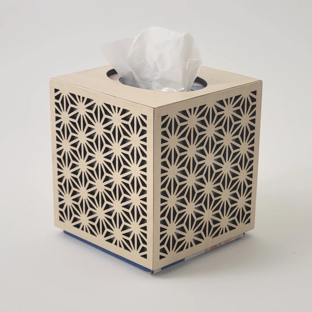 Geometric Tissue Box Cover Japanese Shoji Screen and Asanoha - Etsy