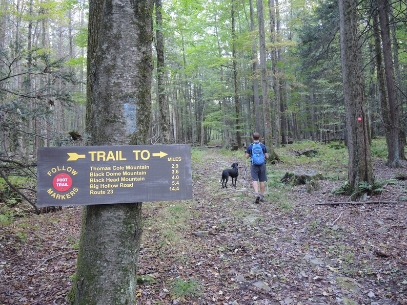 Adirondack Catskill Hiking Trail Signs Vinyl text | Etsy