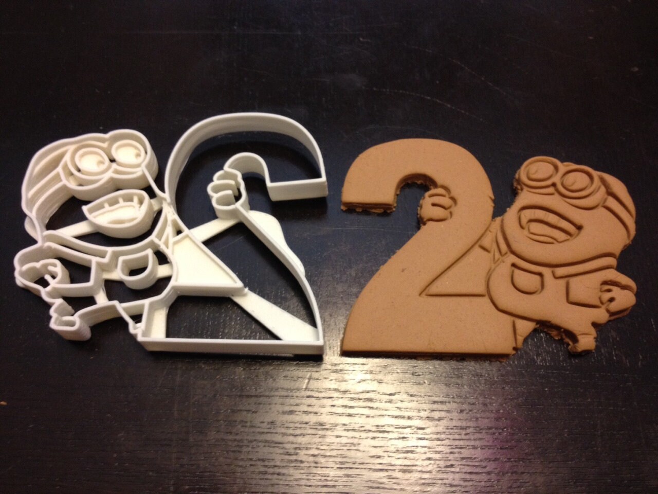 Minion Dave Cookie Cutter Holding the Number 2 for Your Kid's 2nd Year ...