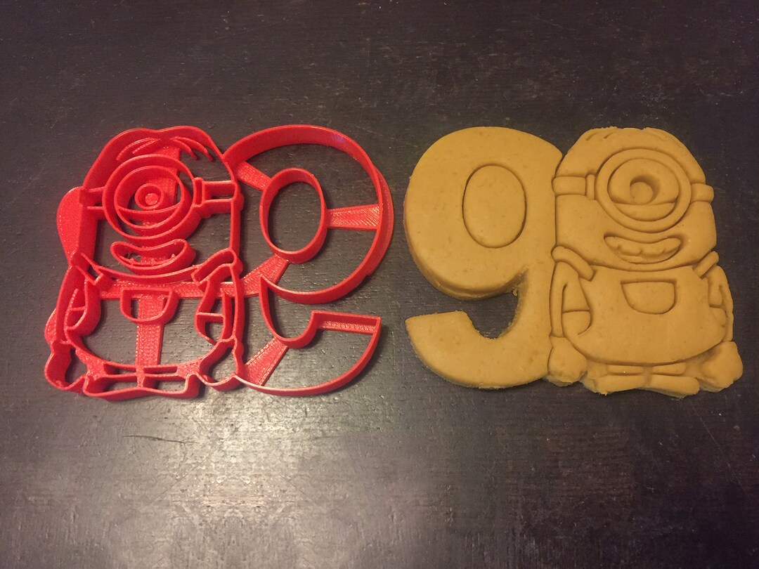 Minions Cookie Cutter Holding the Number 9. Great for Your Kid's Ninth ...