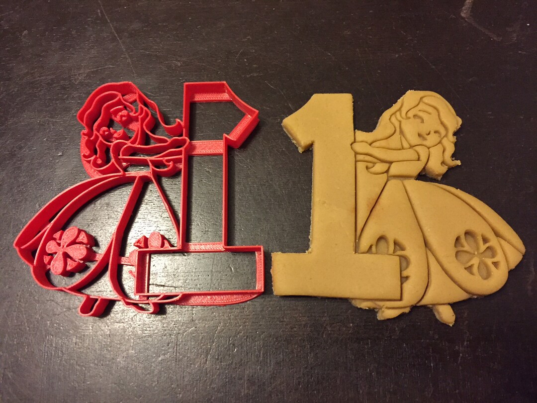 Sofia the First Cookie Cutter With the Number 1. Great for Your Kid's ...