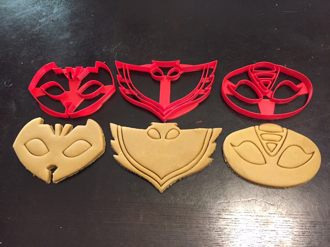PJ Masks Icons Cookie Cutters. Cat Boy, Gekko, and Owlette Icons. Throw ...
