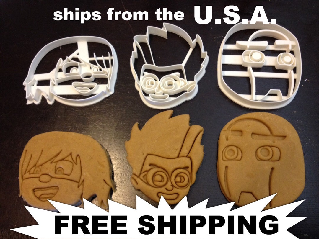 PJ Masks Villains Faces Cookie Cutters. Night Ninja, Luna Girl and ...