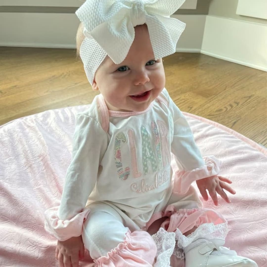 Personalized Newborn Girl Coming Home Outfit, Personalized Baby Girl Romper - Etsy