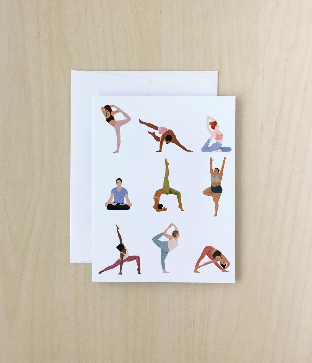 Yoga Cards Yogi Birthday Card Birthday Cards Set Yoga - Etsy
