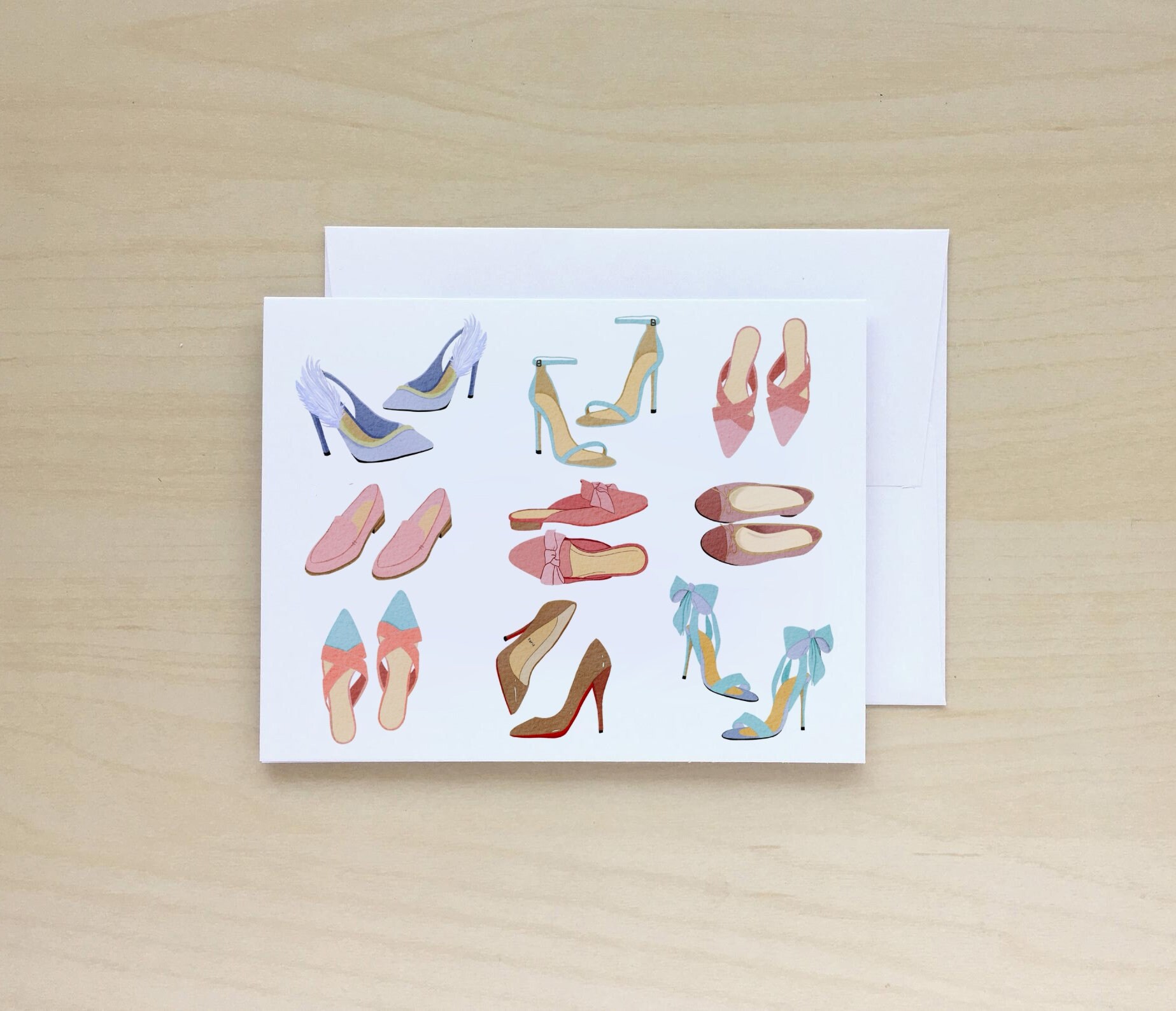 Zapatos tarjeta de felicitación tarjeta de felicitación | Etsy