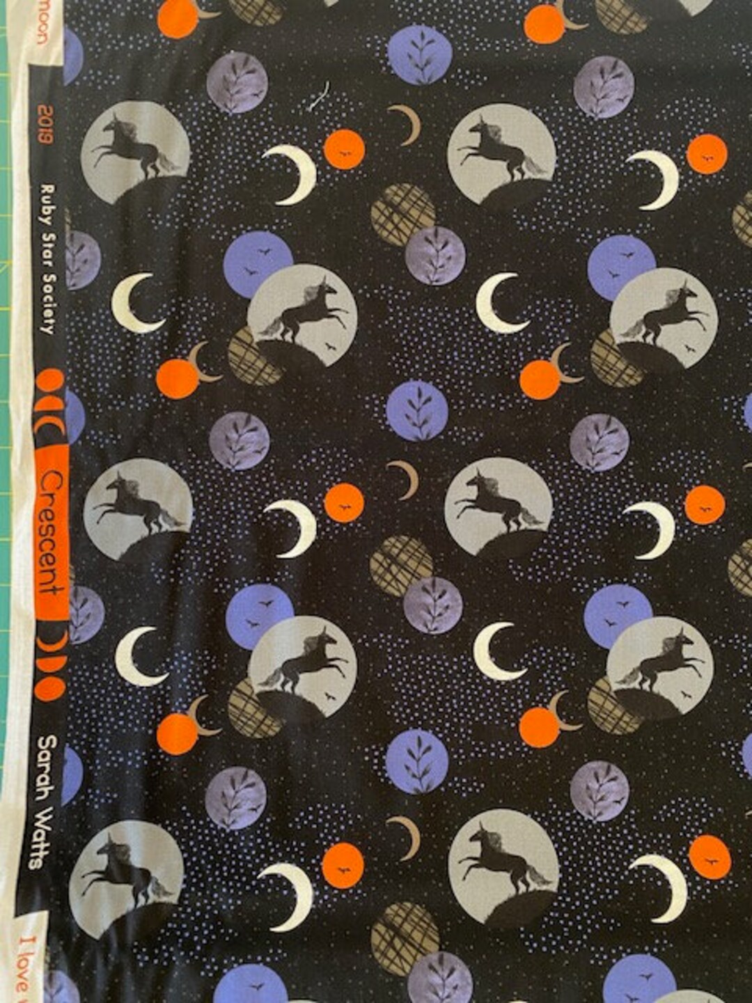 Sarah Watts - Ruby Star Society - Crescent Unicorn Moon - Black - 3 ...