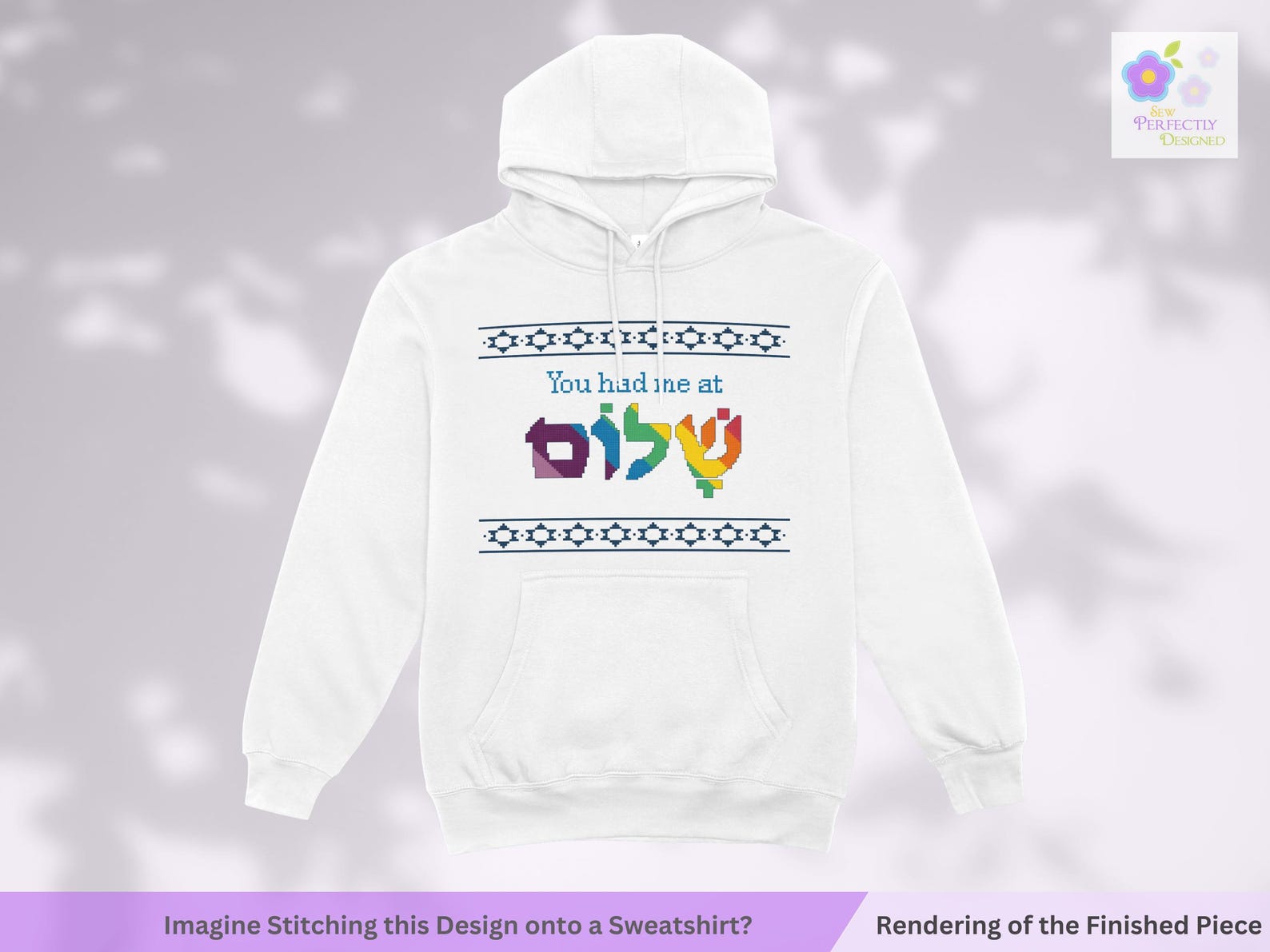 Shalom Star of David Cross Stitch Pattern, Jewish Embroidery (PDF ...