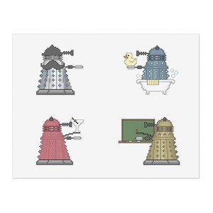 Dalek Sticker Sheets, Dr Who Inspired Fan Art Stickers, Whovian Gift ...