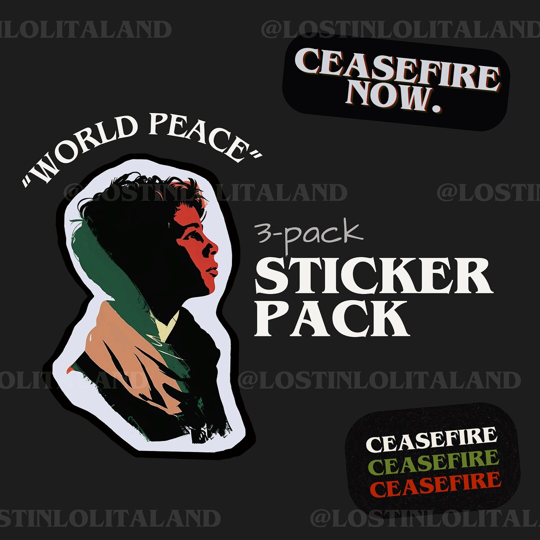 Sticker Pack: world Peace Stickers ceasefire Now, Palestine Solidarity ...