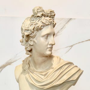 Large Vintage Composite Neoclassical Bust of Apollo Mid Century - Etsy