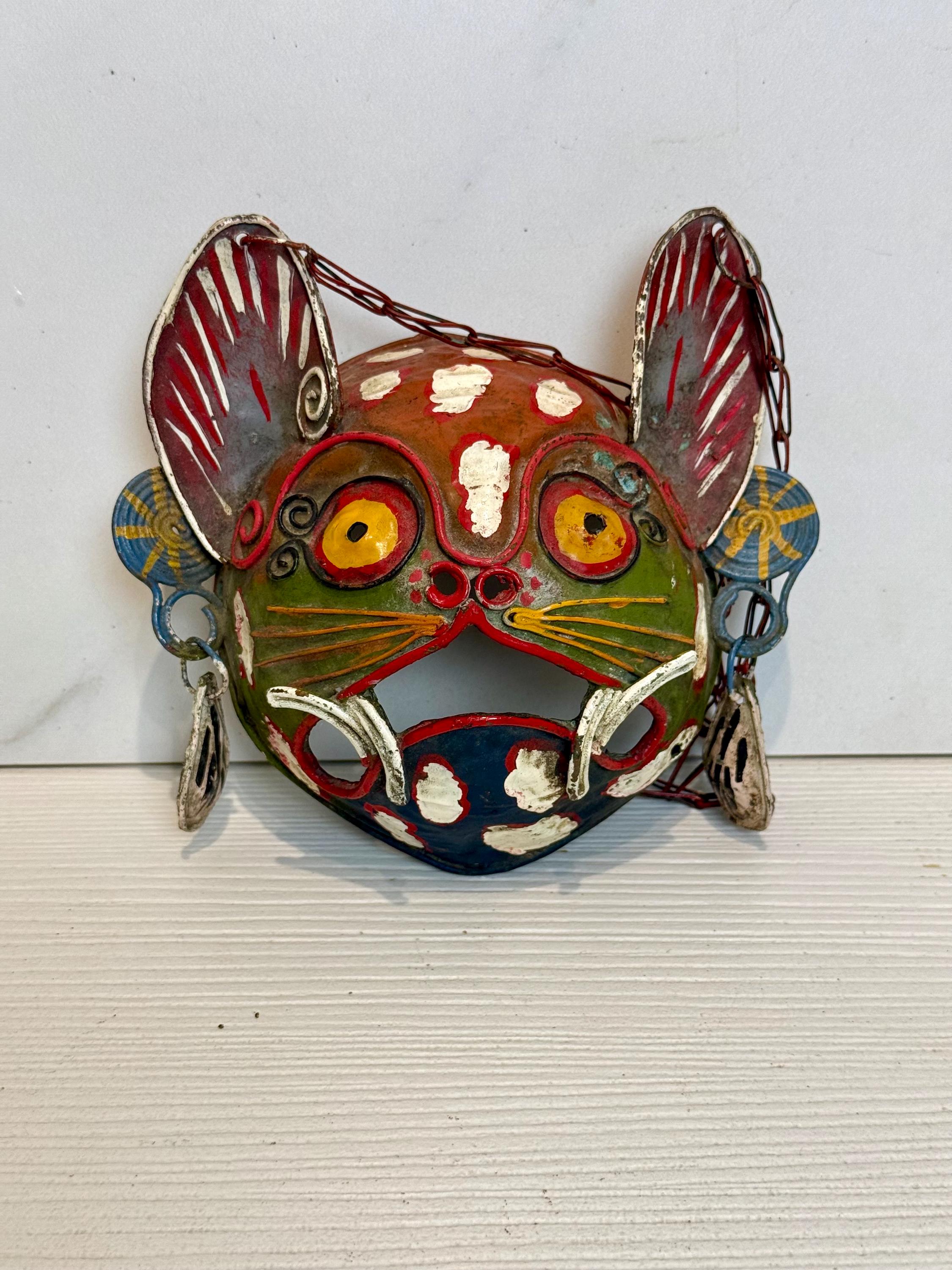 Antique 1910 Mexican Hand Made Copper Bat Mask - Etsy